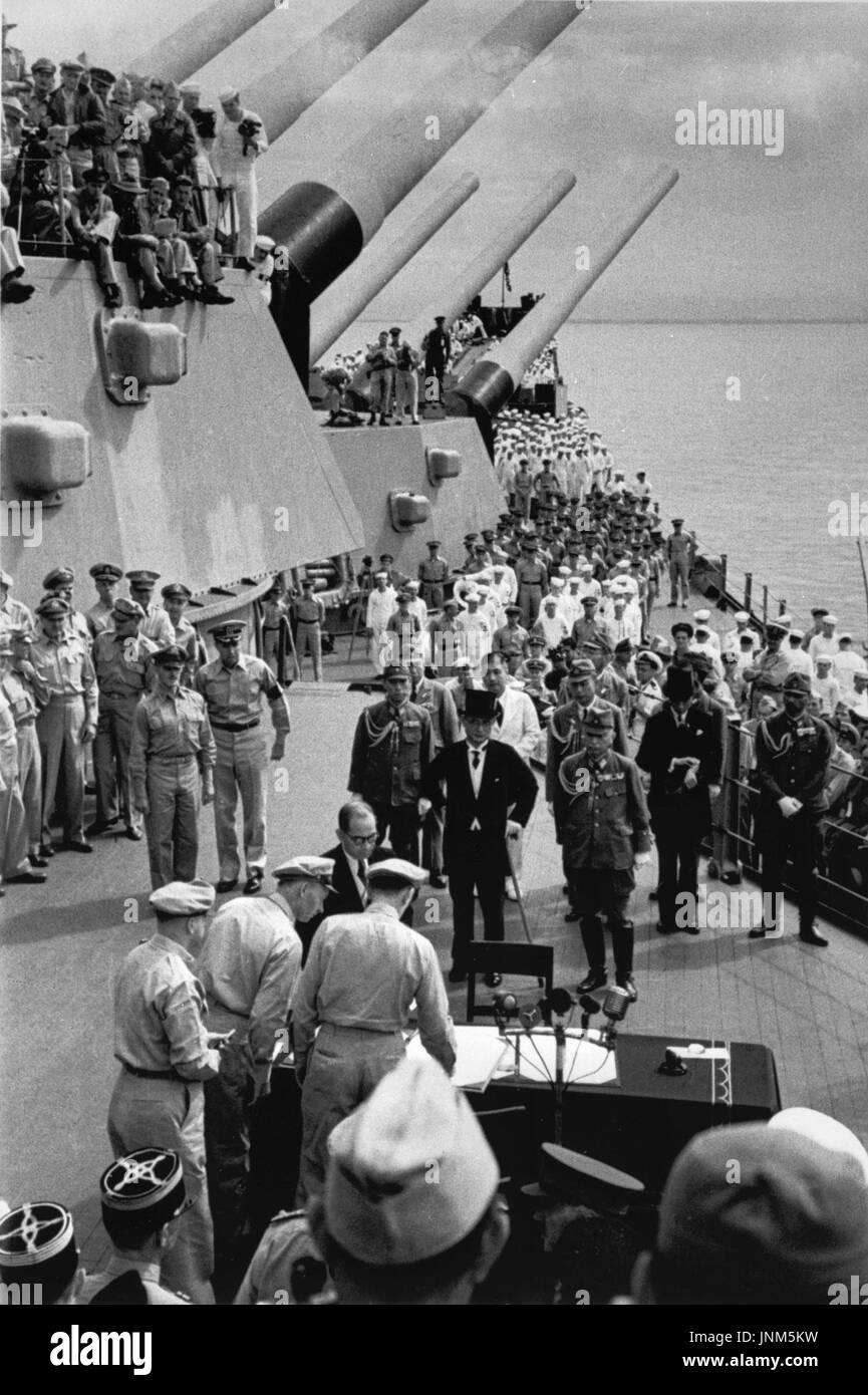 TOKYO, Japan - The surrender ceremony of World War II takes place ...