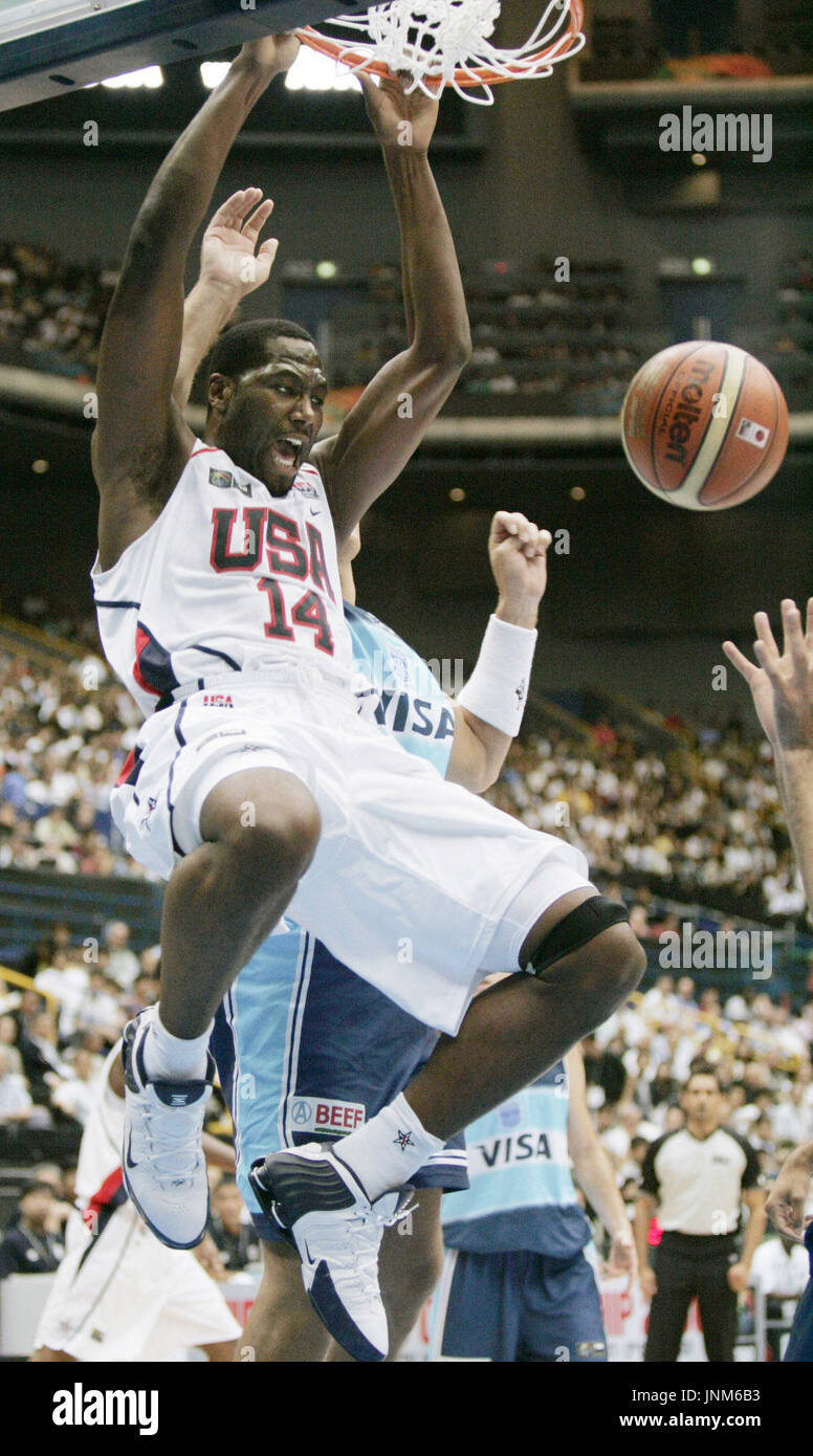 SAITAMA, Japan - Elton Brand of the United States dunks in a World ...