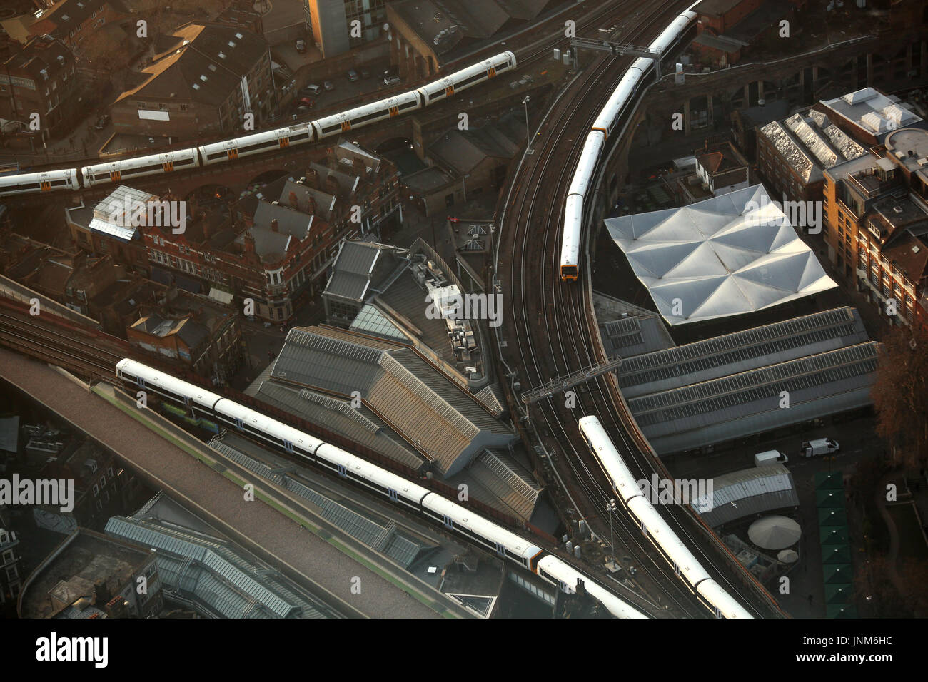 London transportation with trains, England Stock Photo - Alamy