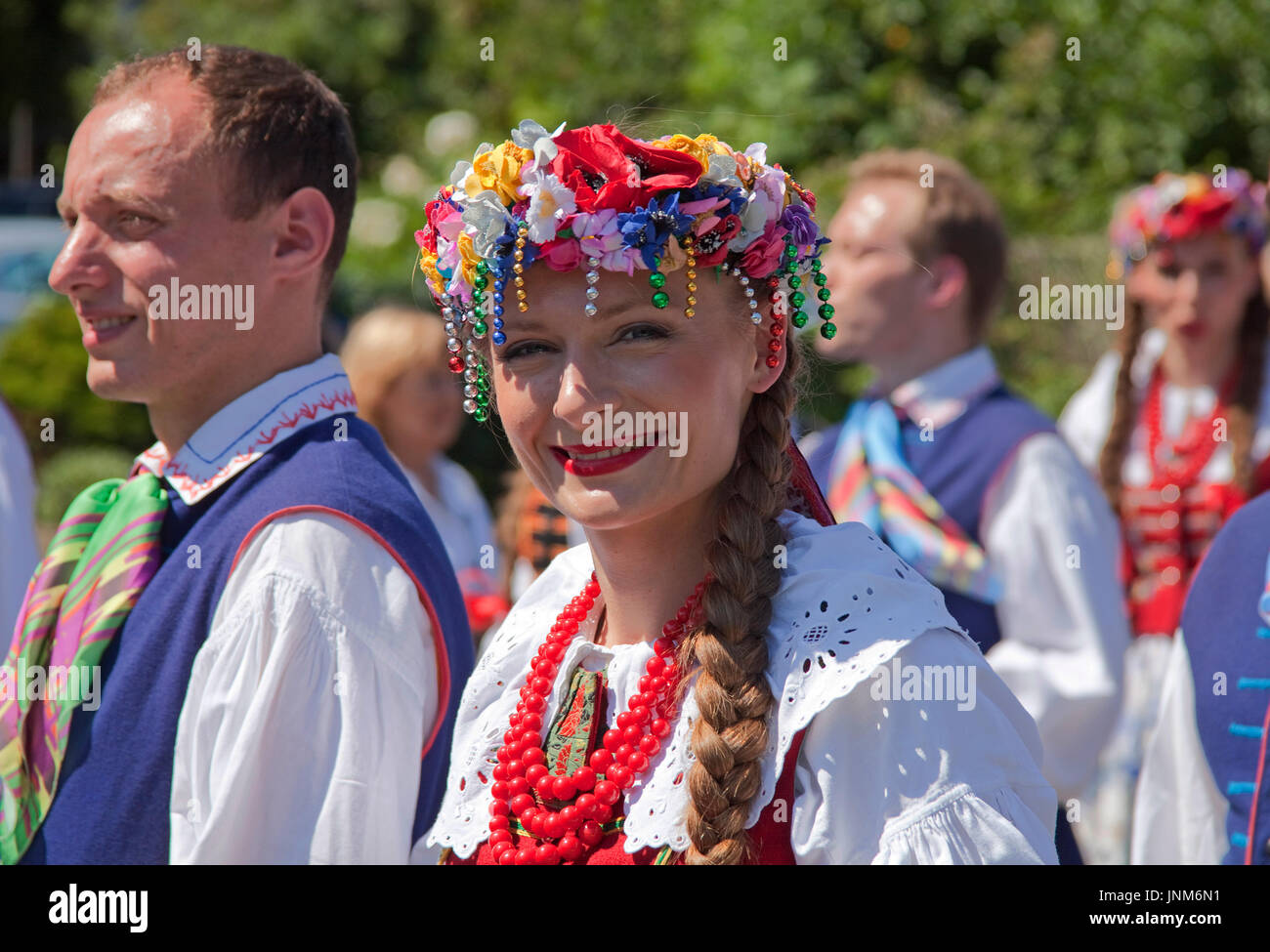 Folkloreensemble Slowianki Krakau, Polen beim internationalen ...