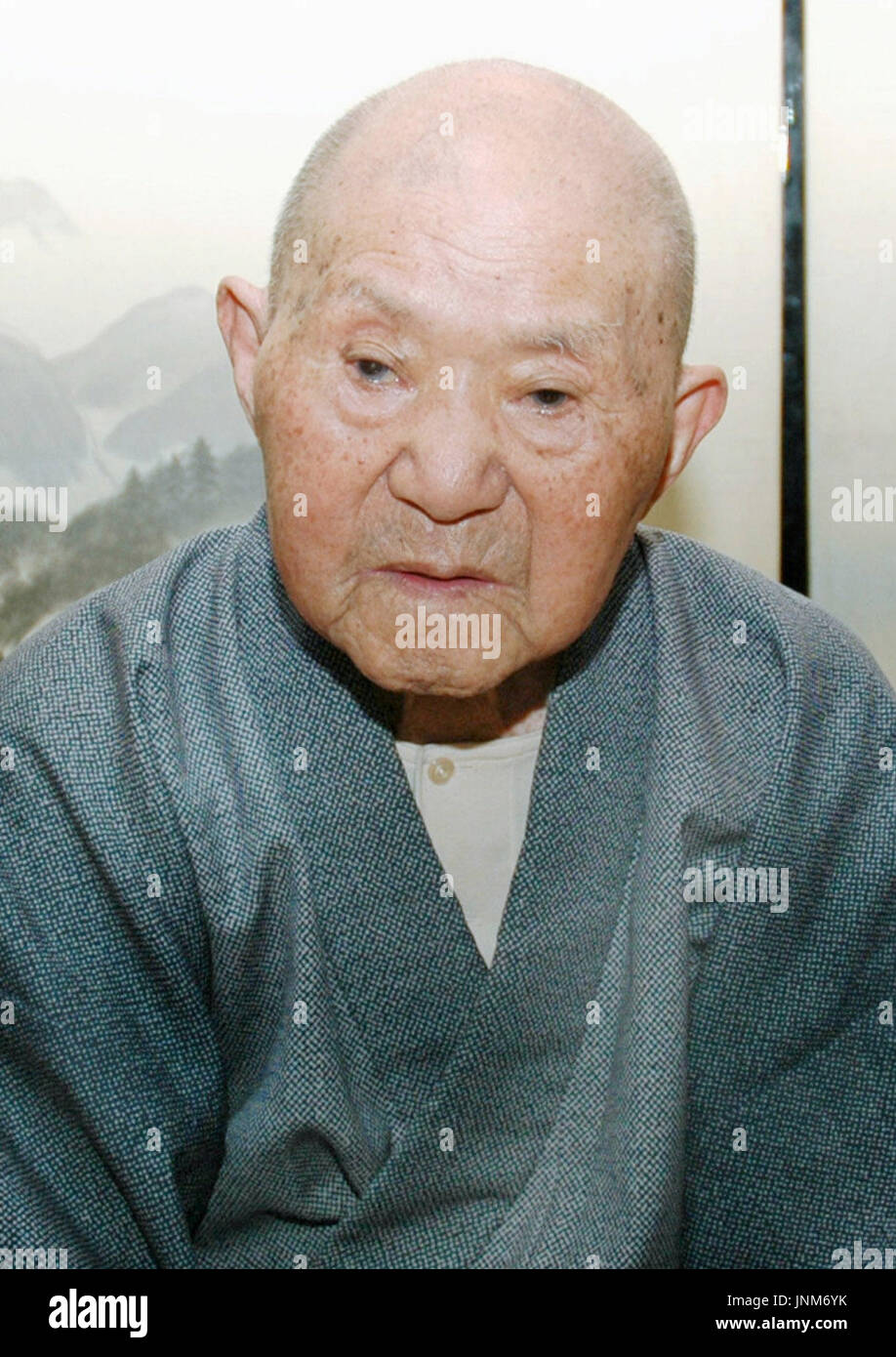 MIYAZAKI, Japan - Tomoji Tanabe, from Miyakonojo, Miyazaki Prefecture, who turns 111 on Sept. 18 ...