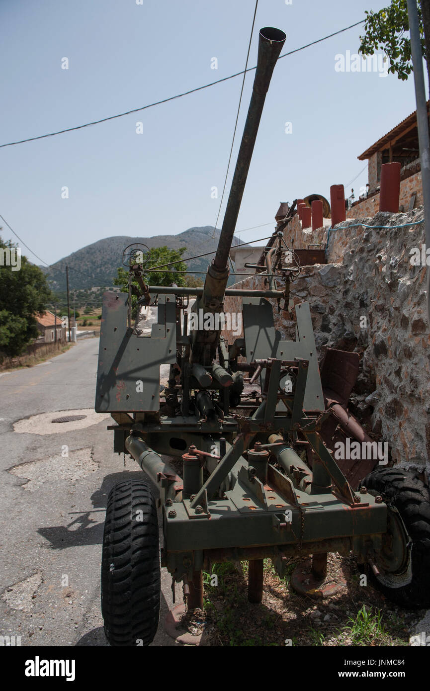 Memorabilia from the Battle of Crete in World War II near Chania in ...