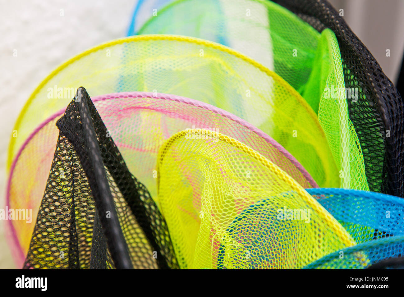 Colourful fishing nets abstract Stock Photo - Alamy