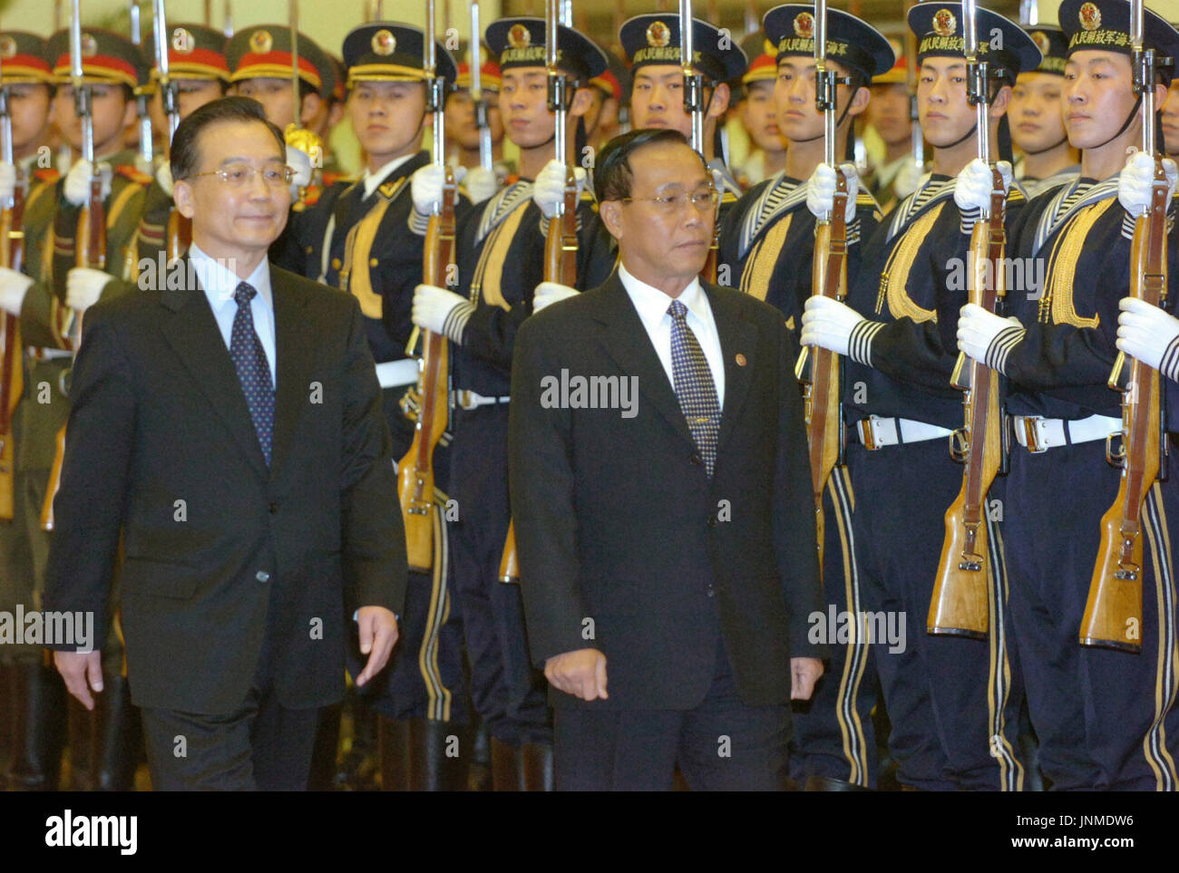 BEIJING, China - Myanmar Prime Minister Gen. Soe Win (R), flanked by ...