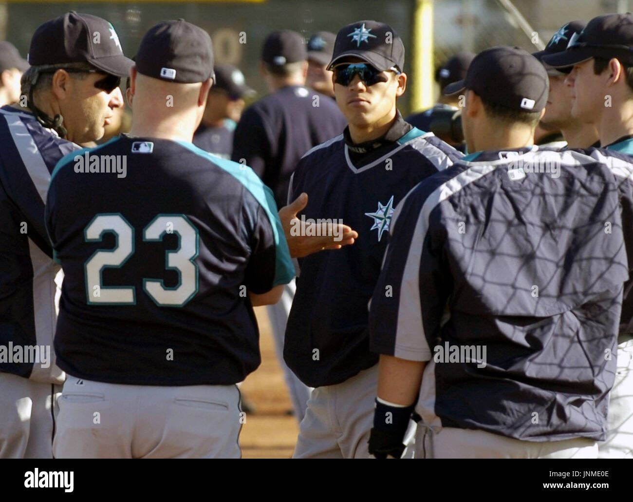 PEORIA, United States - Kenji Jojima (C), the first Japanese catcher to ...