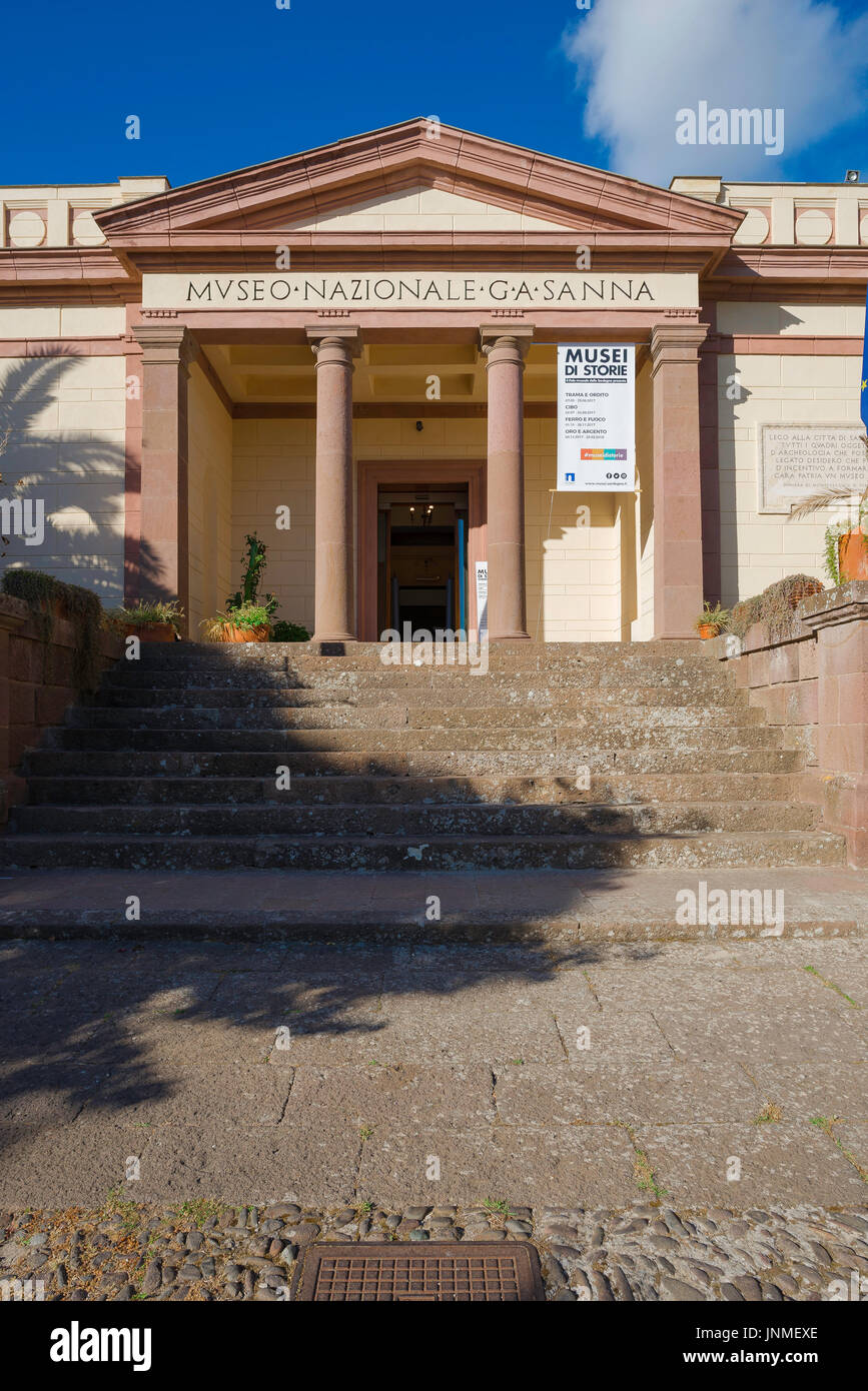 Sassari Sardinia museum, neoclassical facade of the Museo Sanna in ...