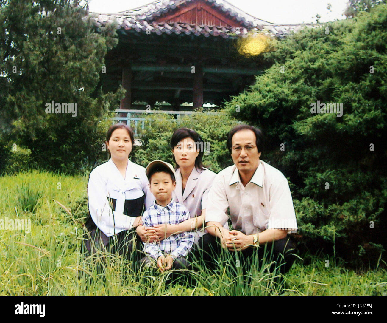 SEOUL, South Korea - Photo shows the family of Kim Young Nam (R), who ...