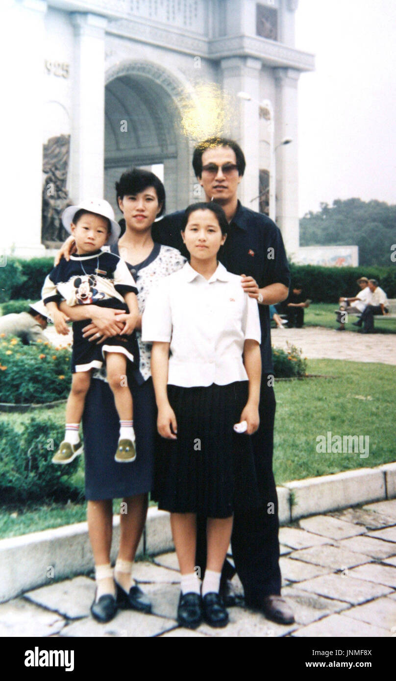 SEOUL, South Korea - Photo shows the family of Kim Young Nam (R), who ...