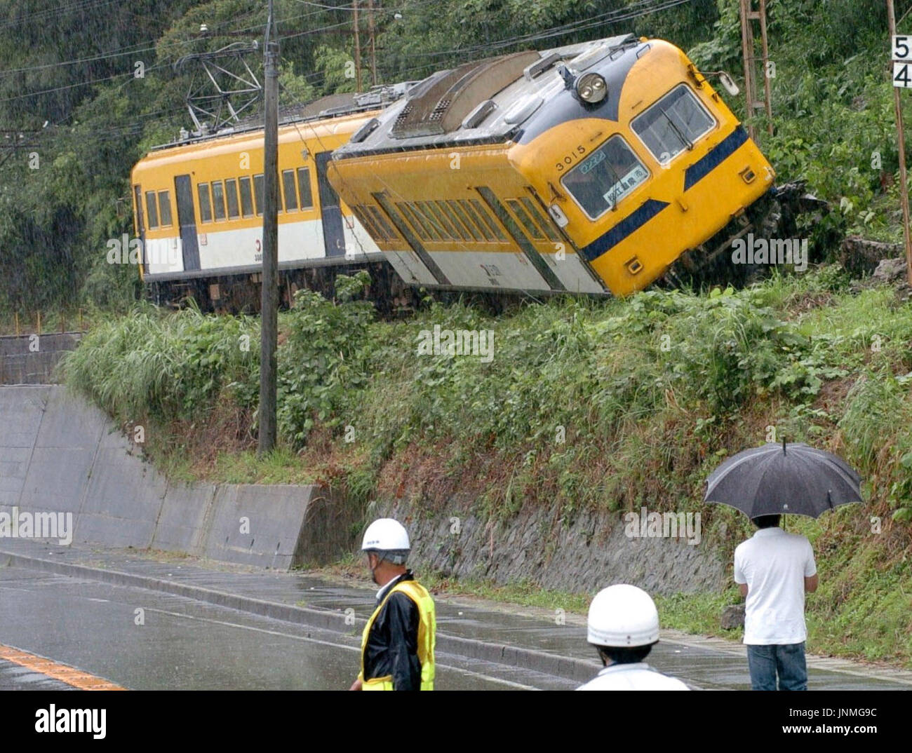 MATSUE, Japan - A two-car train on the Kita-Matsue Line operated by ...