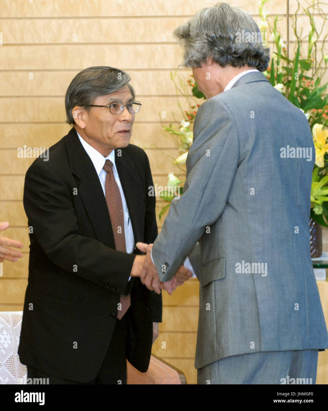 TOKYO, Japan - Toru Takegama (L), one of Japanese emigrants to the ...