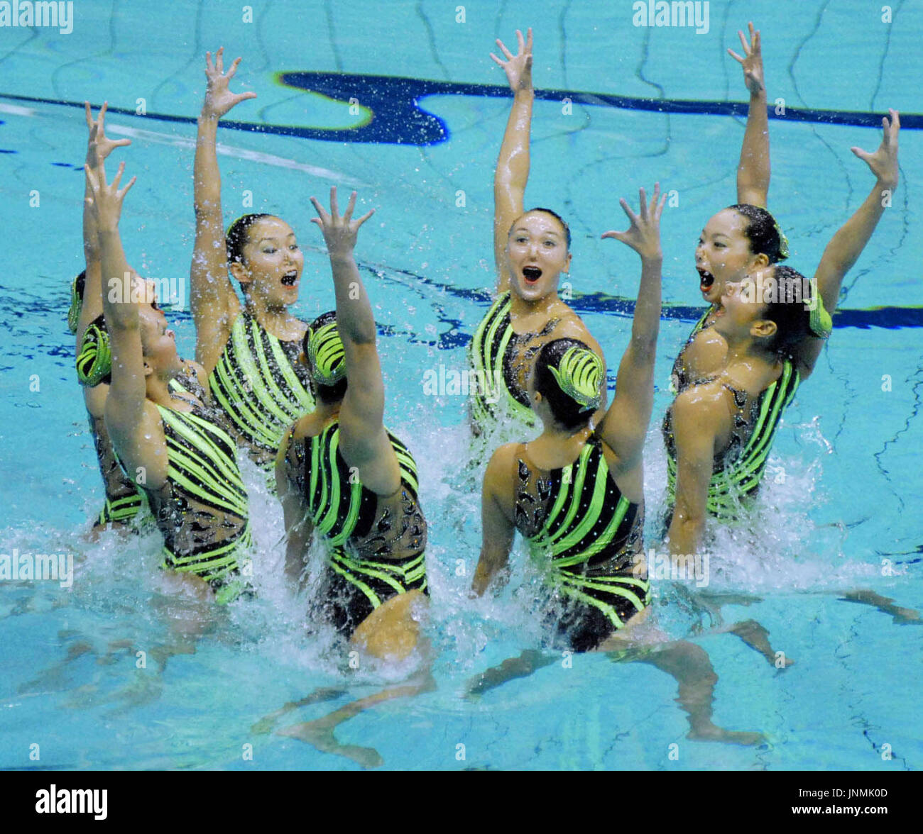 YOKOHAMA, Japan - Japanese synchronized swimmers perform Sept. 17 in ...