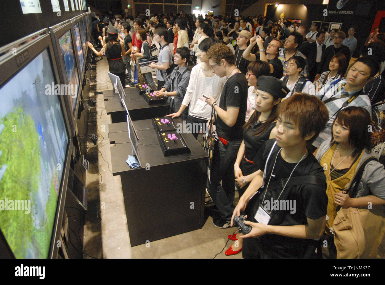 CHIBA, Japan - Visitors try Sony Computer Entertainment Inc.'s ...