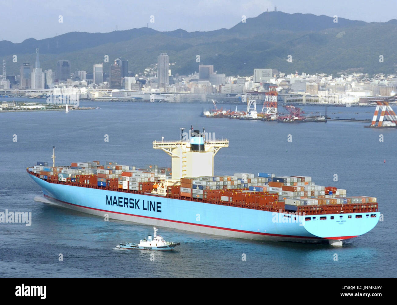 KOBE, Japan - The Emma Maersk, the world's largest container ship ...