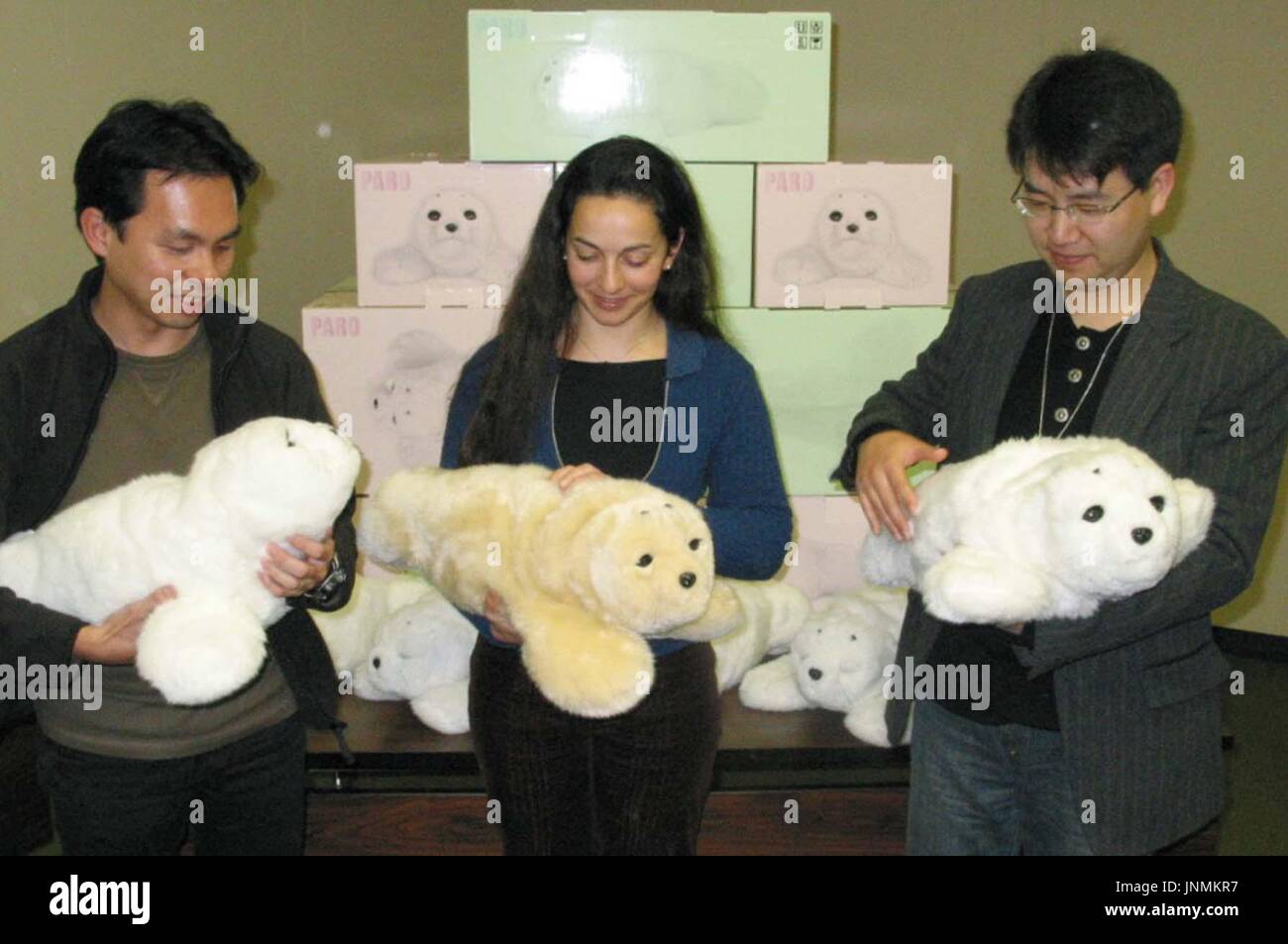 TSUKUBA, Japan - The robotic seal ''Paro'' developed by the National ...