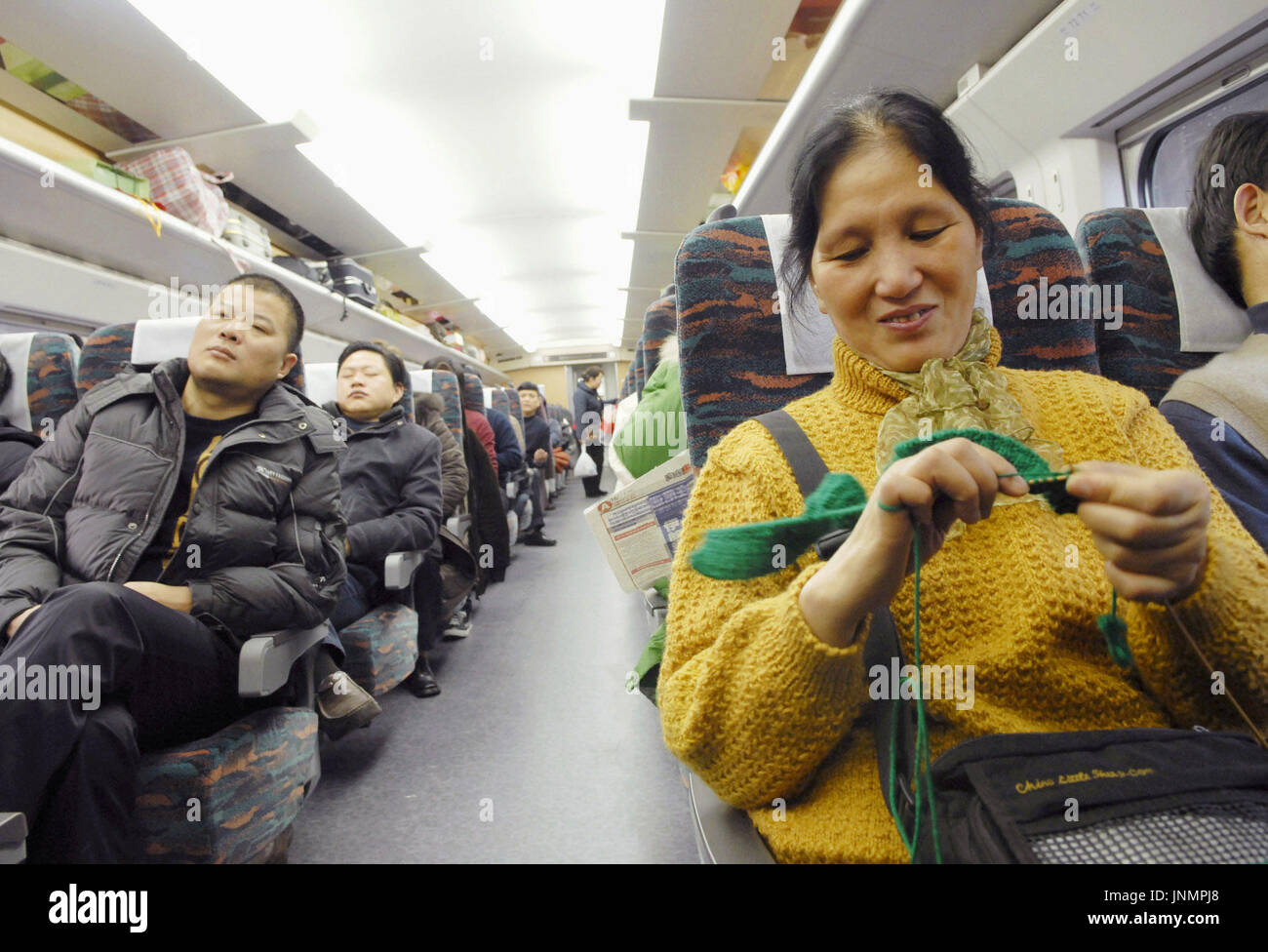 SHAGHAI, China - Passengers ride China's CRH2 high-speed train ...