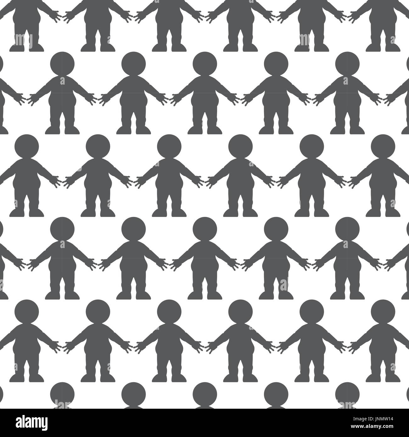 seamless pattern with hand drawn men on white background Stock Vector ...