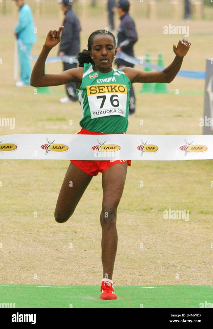 FUKUOKA, Japan - Ethiopian runner Tirunesh Dibaba wins the women's long ...