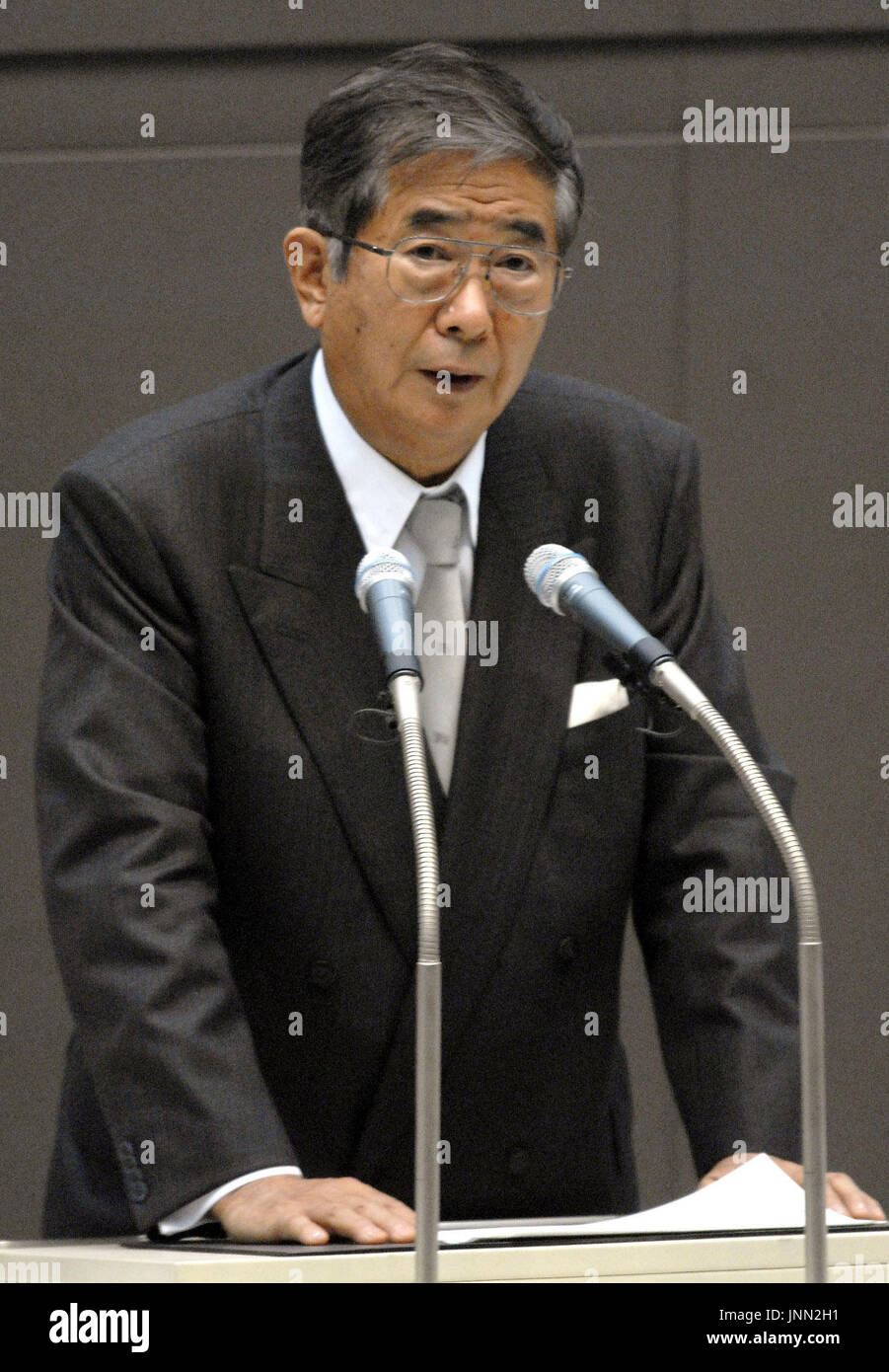 TOKYO, Japan - Tokyo Gov. Shintaro Ishihara replies to questions at a ...
