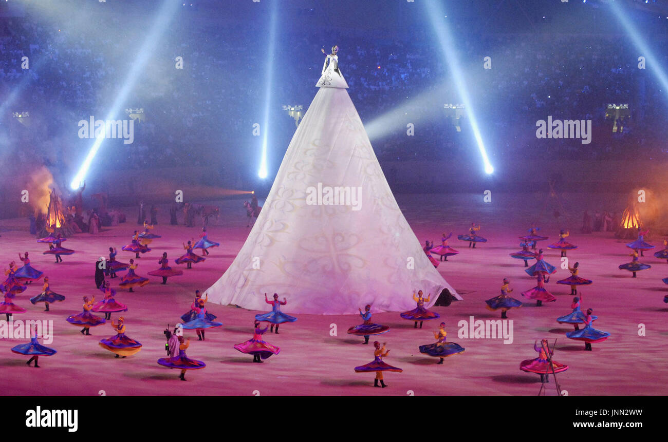 DOHA, Qatar - A scene from the Doha Asian Games closing ceremony, which ...