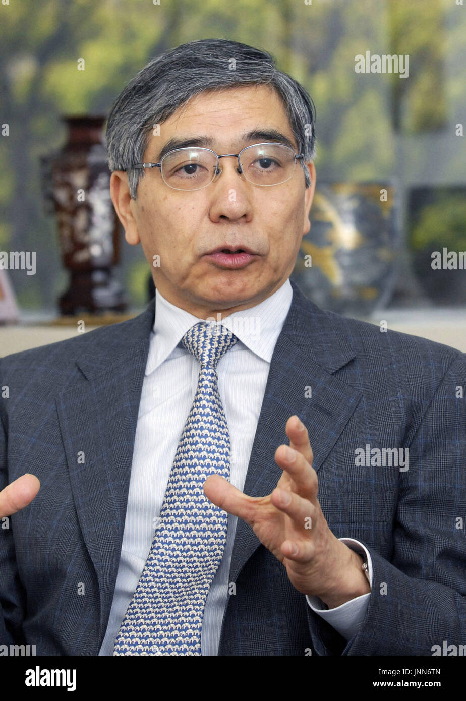 TOKYO, Japan - Asian Development Bank President Haruhiko Kuroda speaks ...
