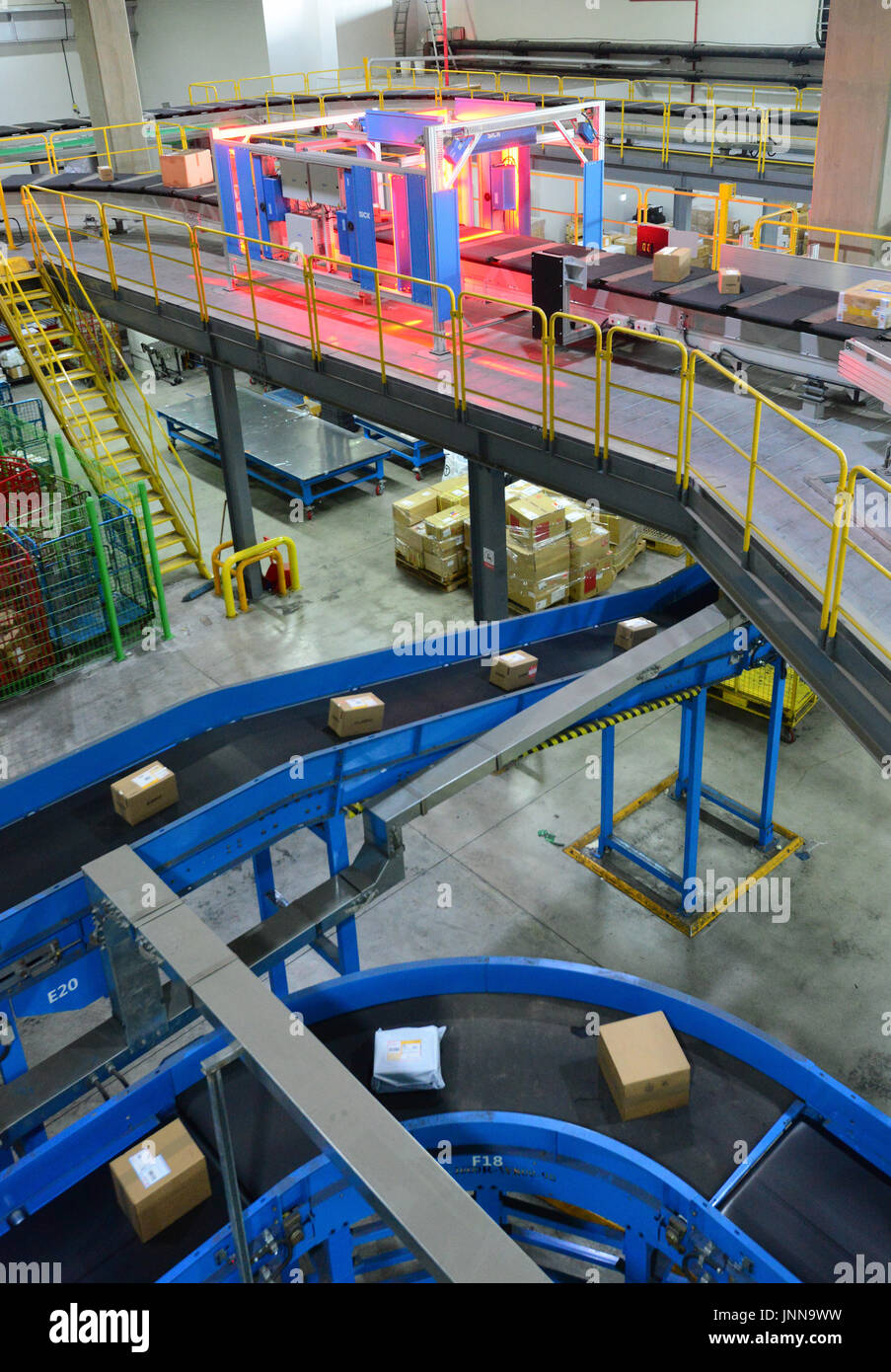 X-ray of special express distribution center in the airport Stock Photo ...