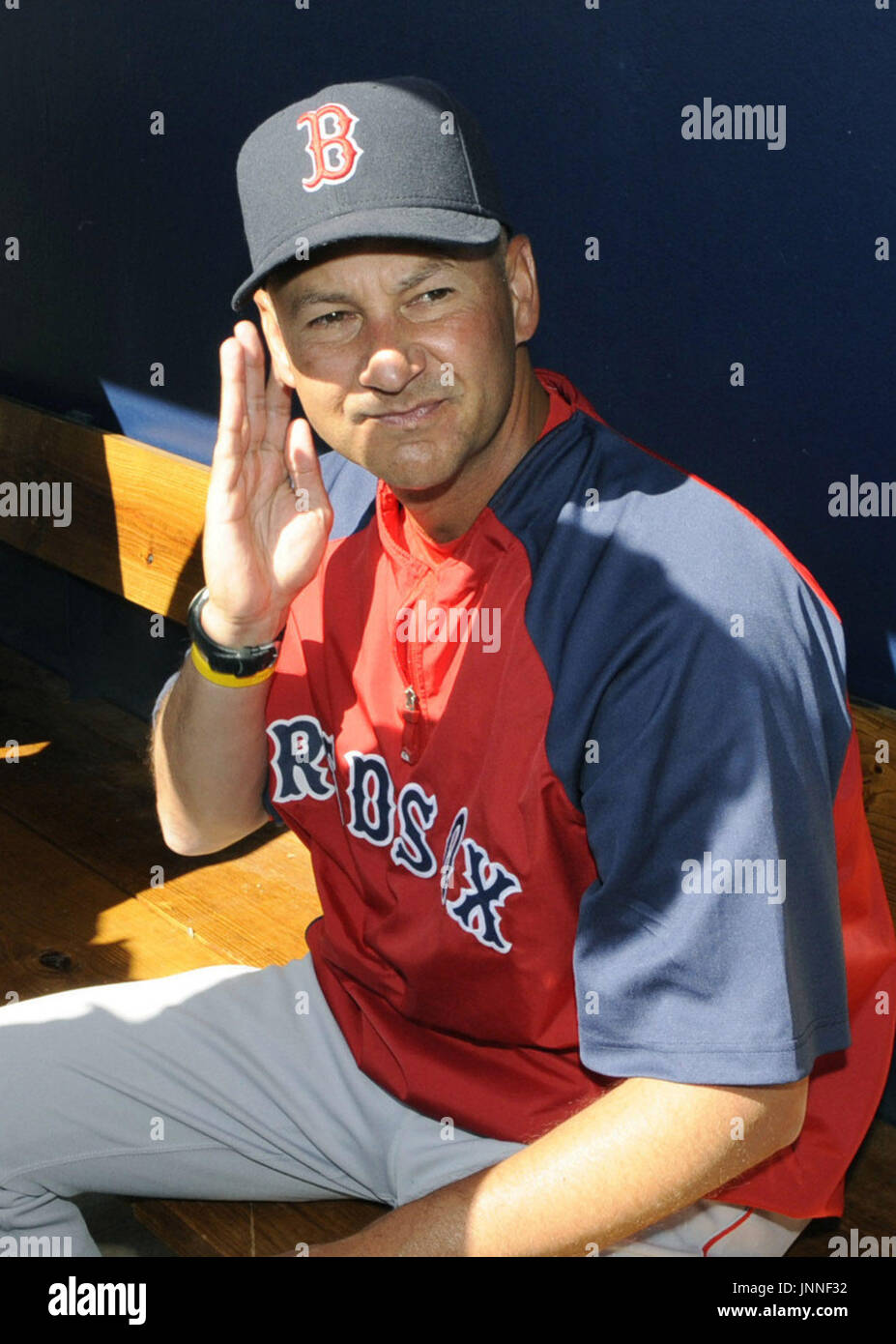 TAMPA, United States - Boston Red Sox manager Terry Francona speaks to ...