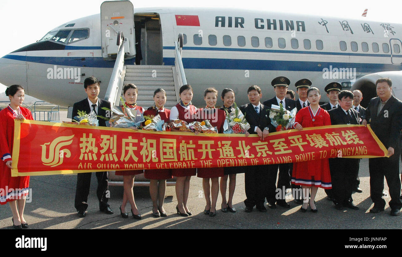 PYONGYANG, North Korea - Air China on March 31 began operating regular ...
