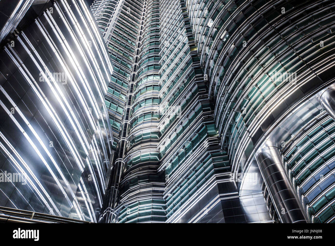 Skyscraper abstract background of Petronas Twin Towers, Kuala Lumpur ...