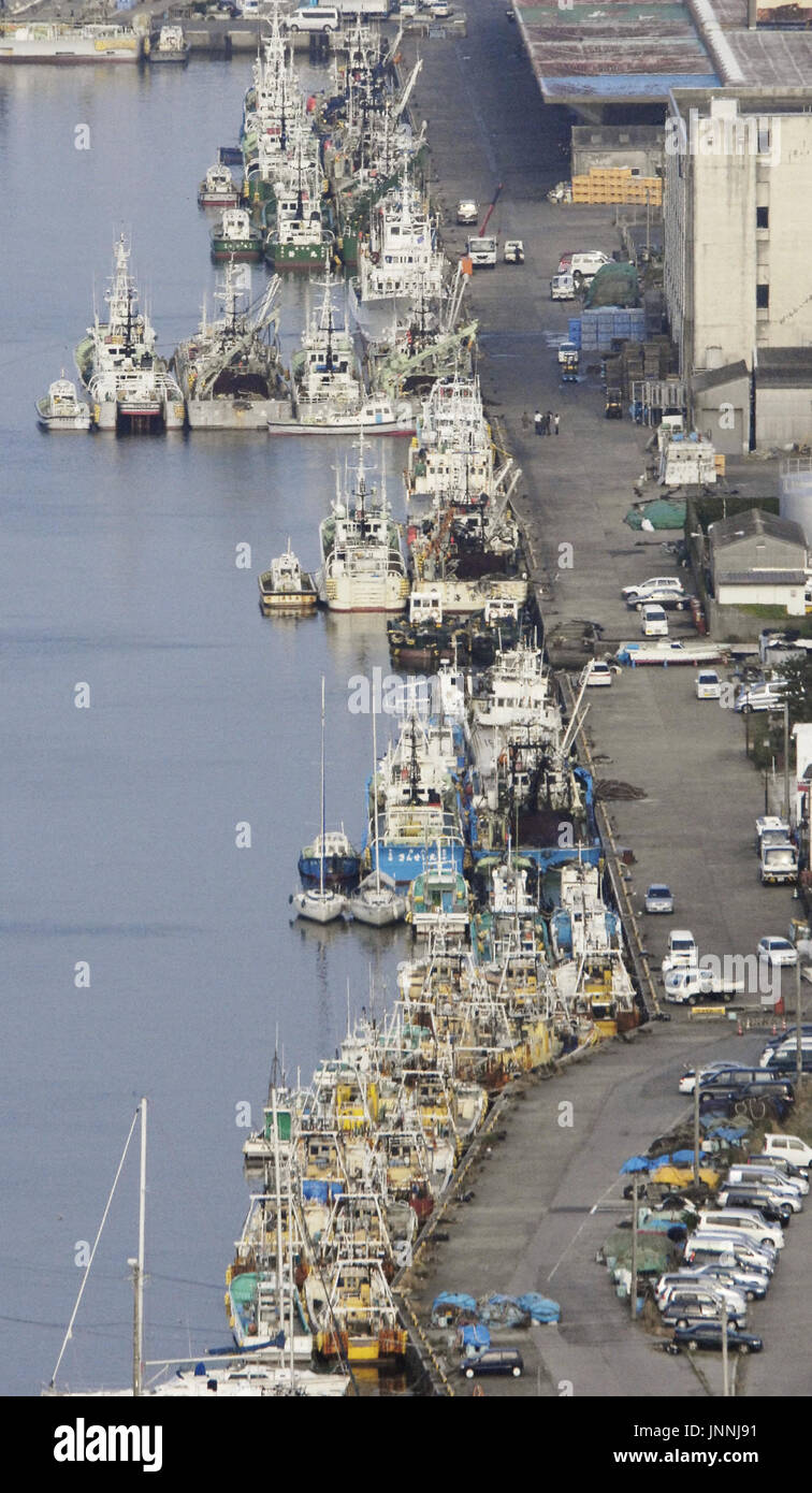 TOKYO, Japan - Fishing boats are berthed at the fishing port in Choshi ...