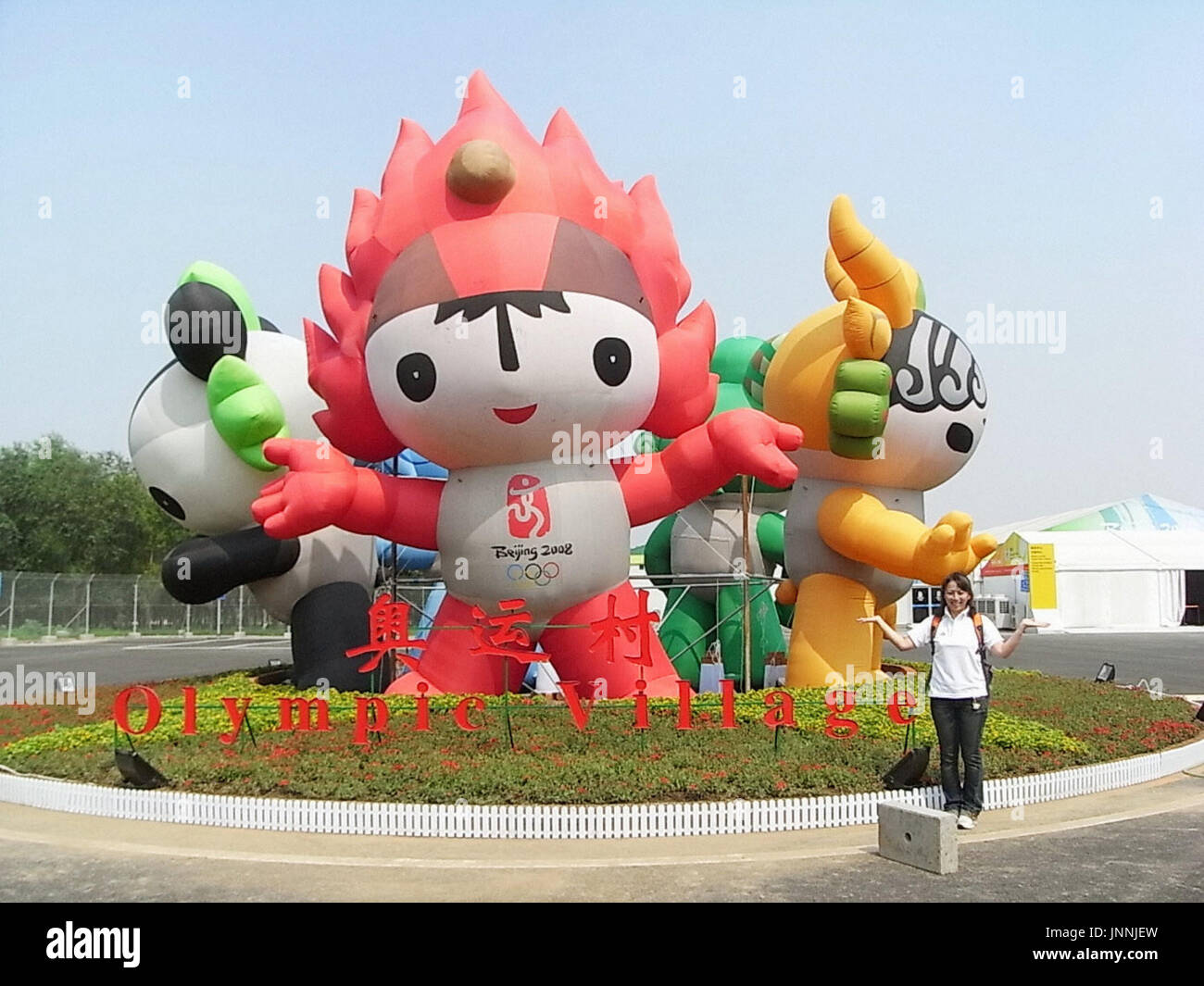 BEIJING, China - Huge mascots for the upcoming Beijing Olympic Games ...