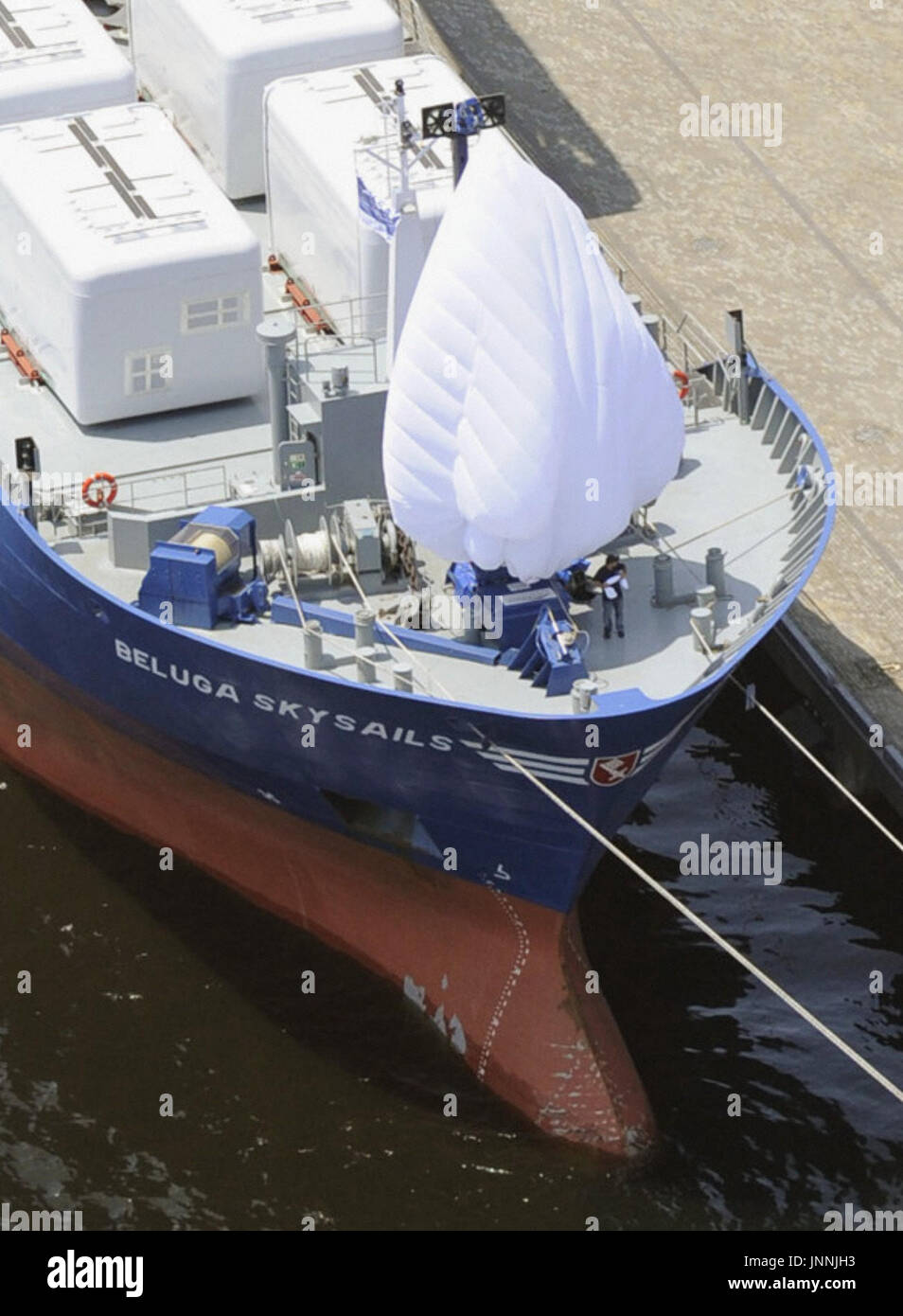 YOKOHAMA, Japan - The Beluga SkySails, the world's first commercial ...