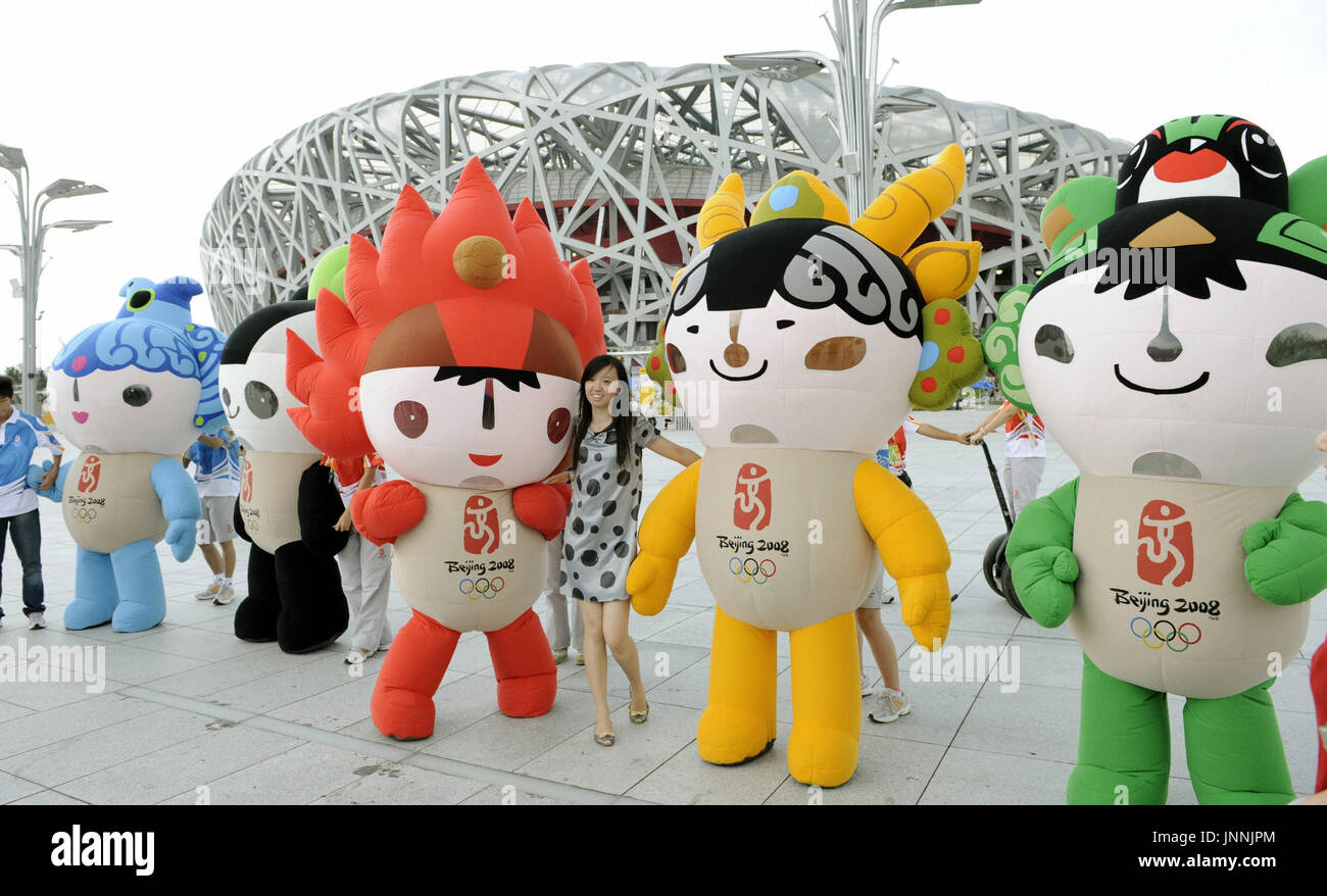 BEIJING, China - Five Olympic mascots put in an appearance at the ...