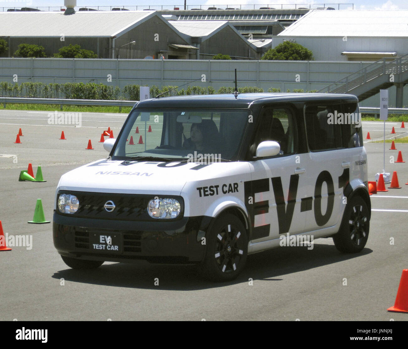TOKYO, Japan - Nissan Motor Co. unveils a prototype of an all-electric ...