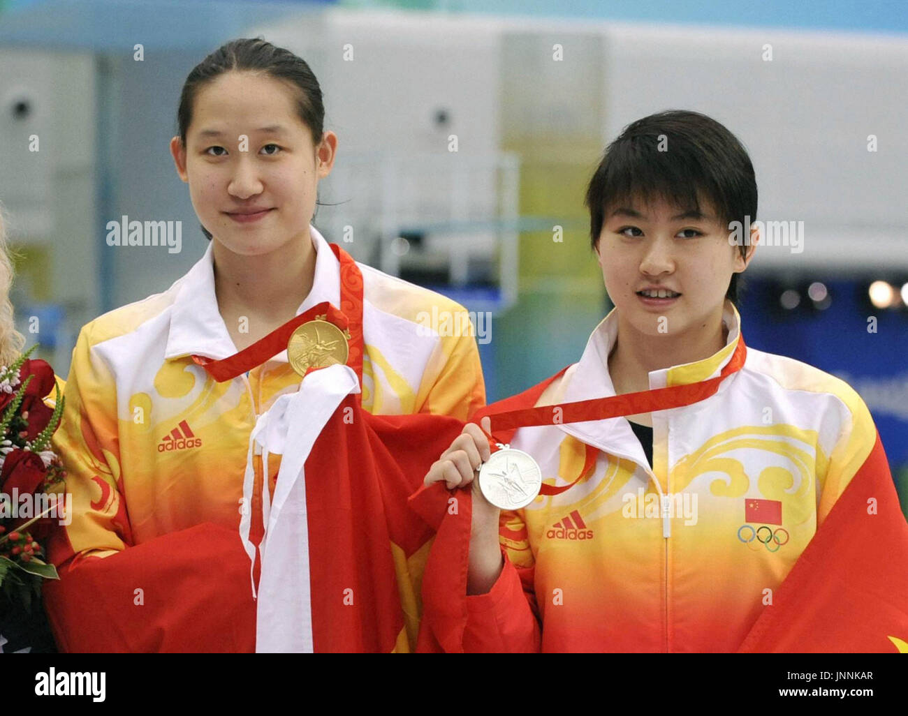 BEIJING, China - Liu Zige (L) of China, the gold medalist in the women ...