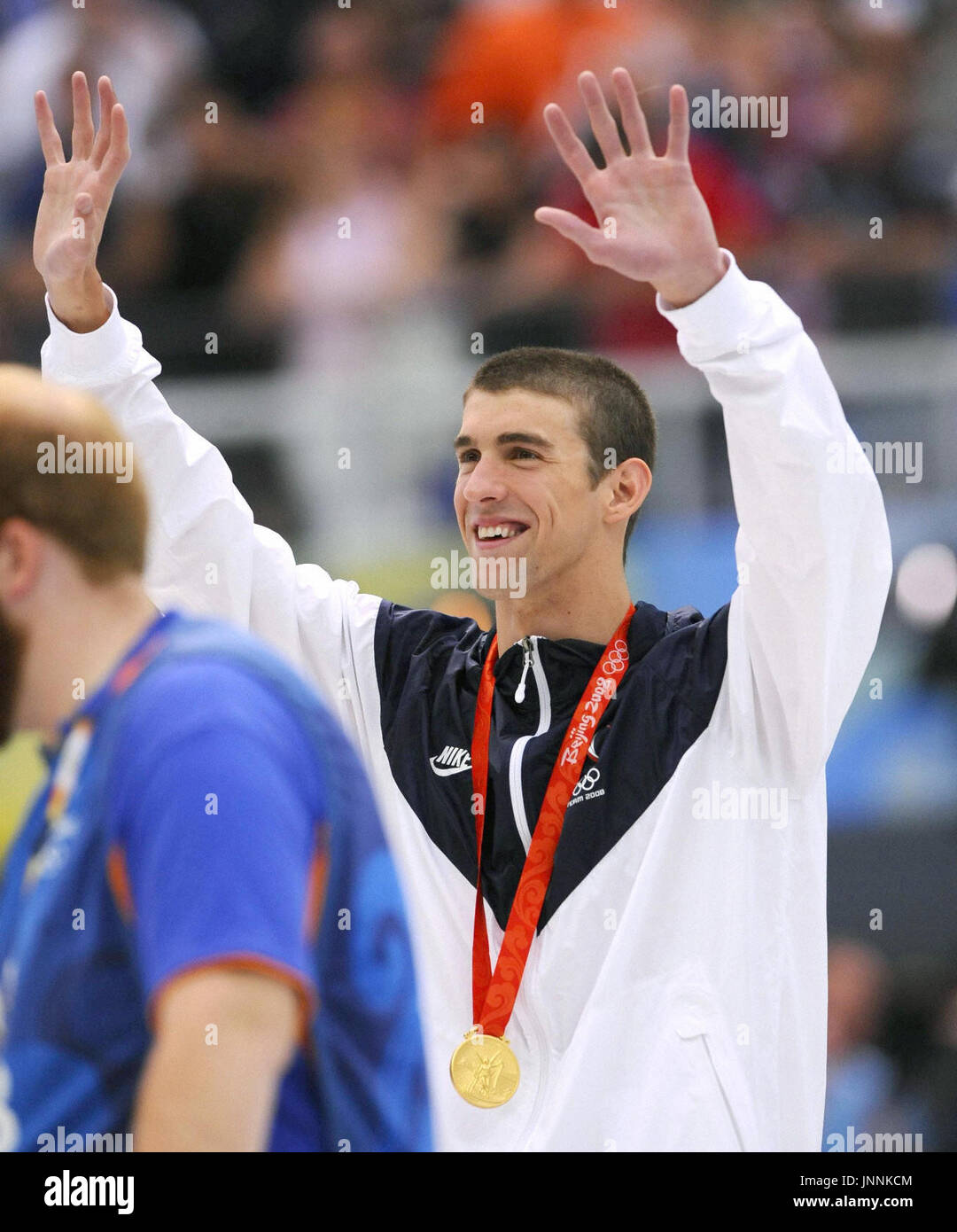 BEIJING, China - Michael Phelps of the United States acknowledges the ...