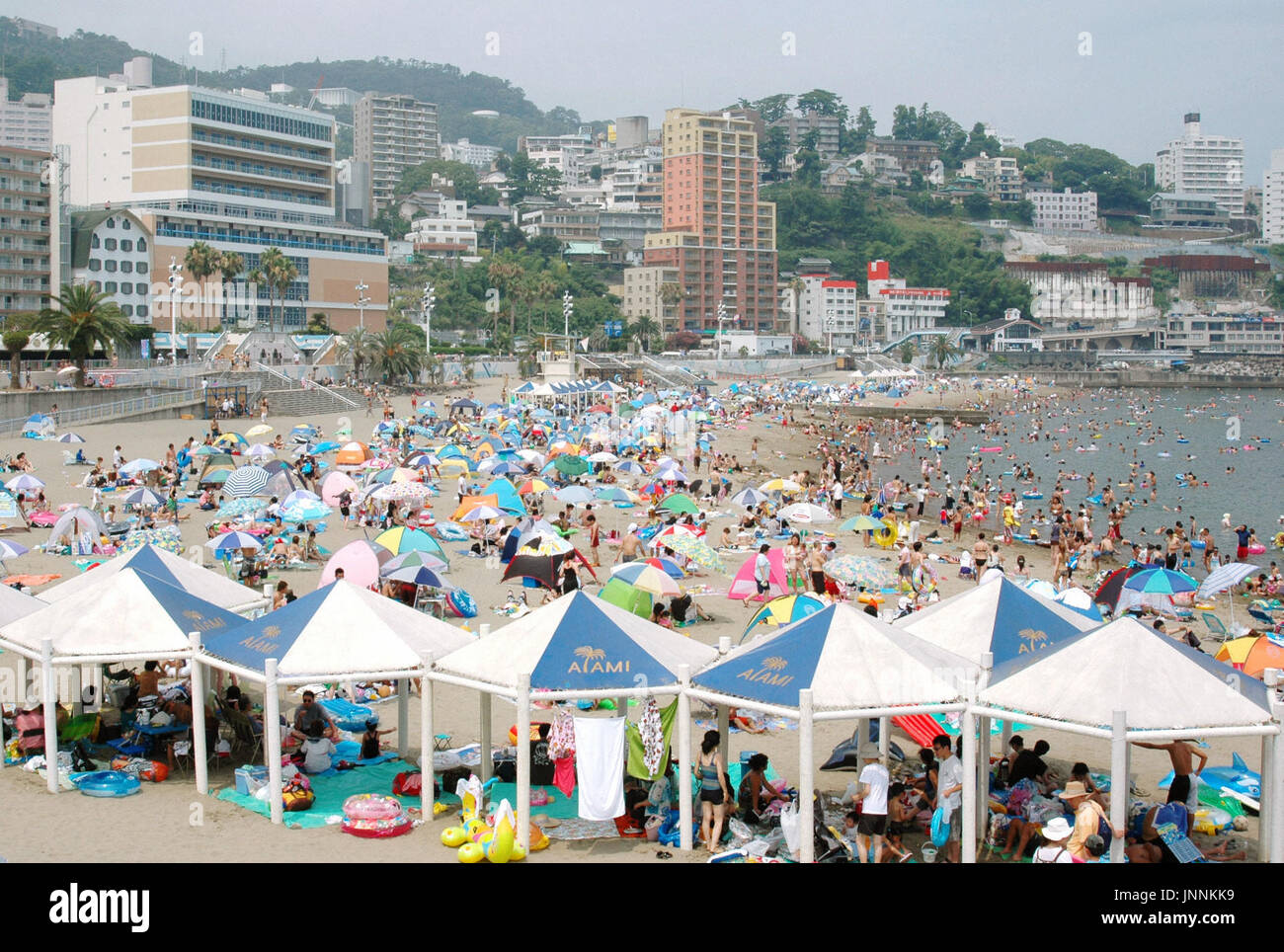 ATAMI, Japan - Sun Beach at Atami spa town in the Izu Peninsula is ...