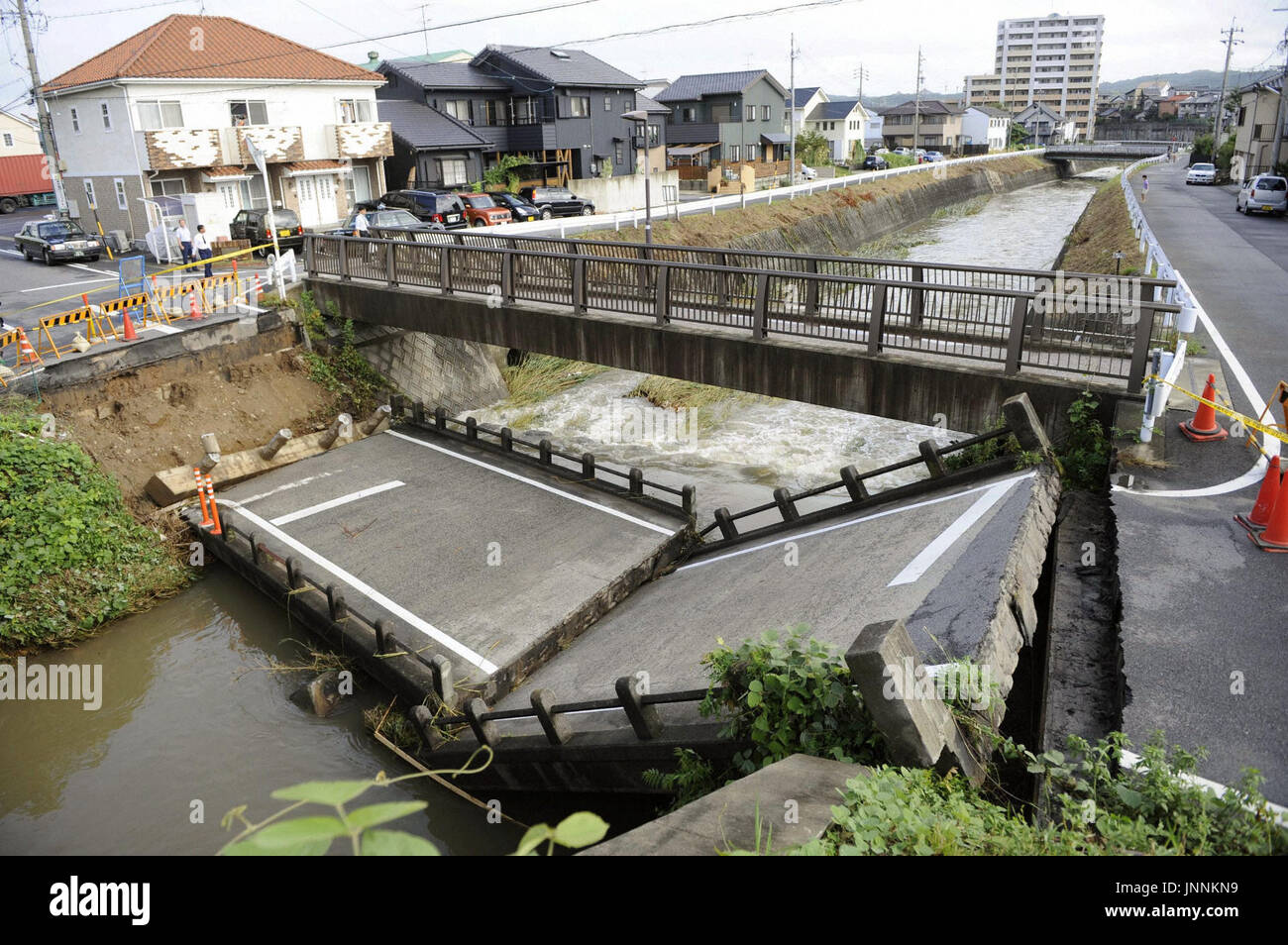 TOKYO, Japan - A bridge in the city of Okazaki, Aichi Prefecture, is ...