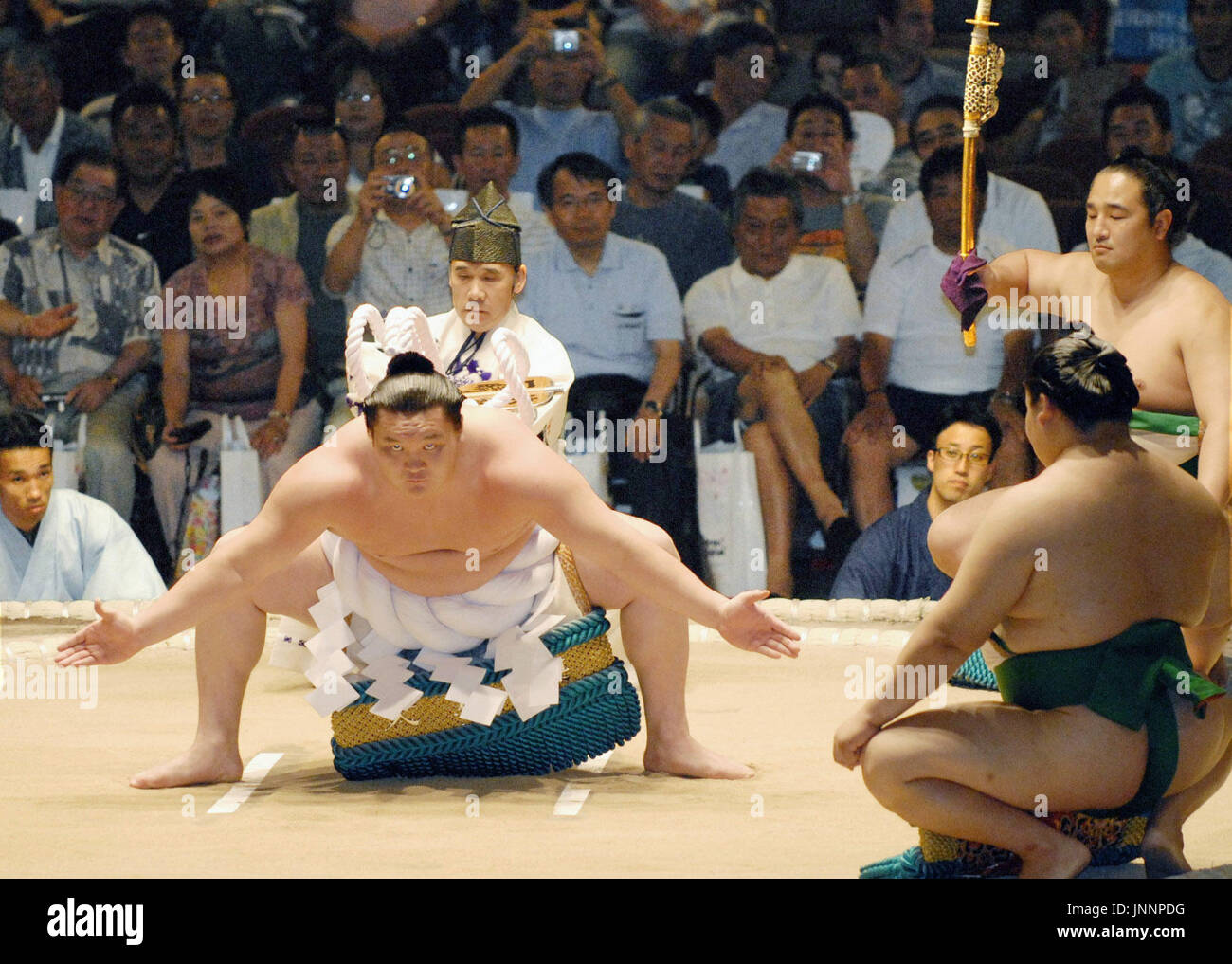 HONOLULU, United States - Newly promoted yokozuna Hakuho performs a ...