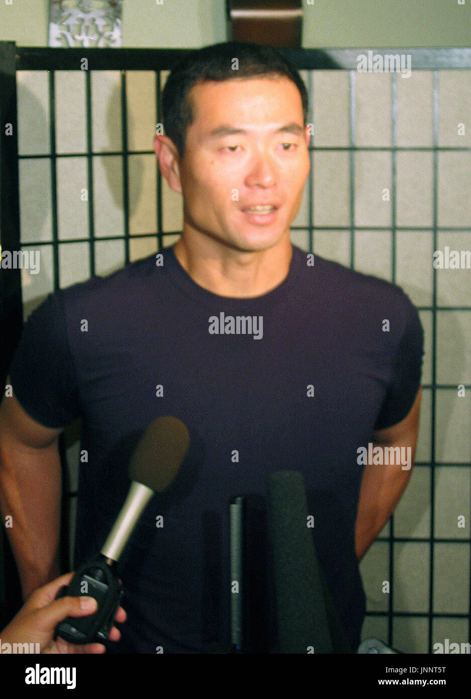 PITTSBURGH, Pennsylvania - Japanese right-hander Masumi Kuwata speaks ...