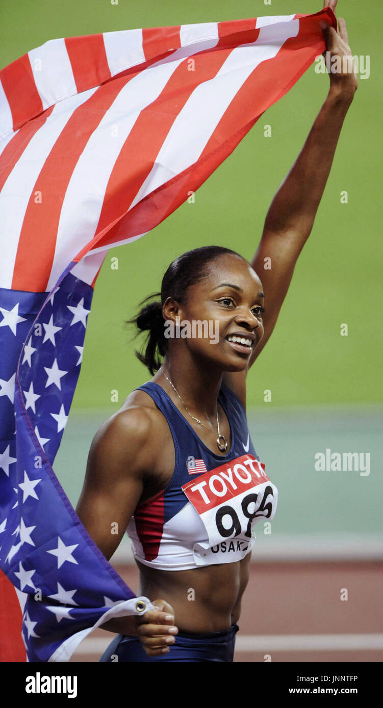 OSAKA, Japan - American Michele Perry celebrates after defending her ...