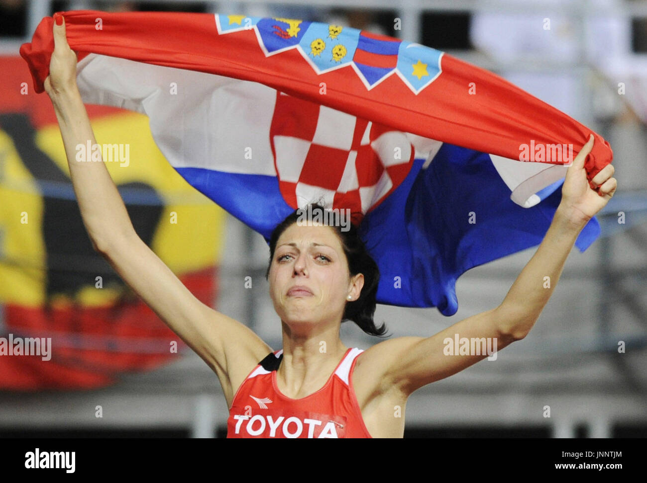 OSAKA, Japan - Blanka Vlasic of Croatia celebrates with her country's ...
