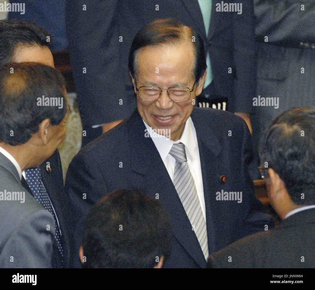 TOKYO, Japan - Liberal Democratic Party leader Yasuo Fukuda smiles ...