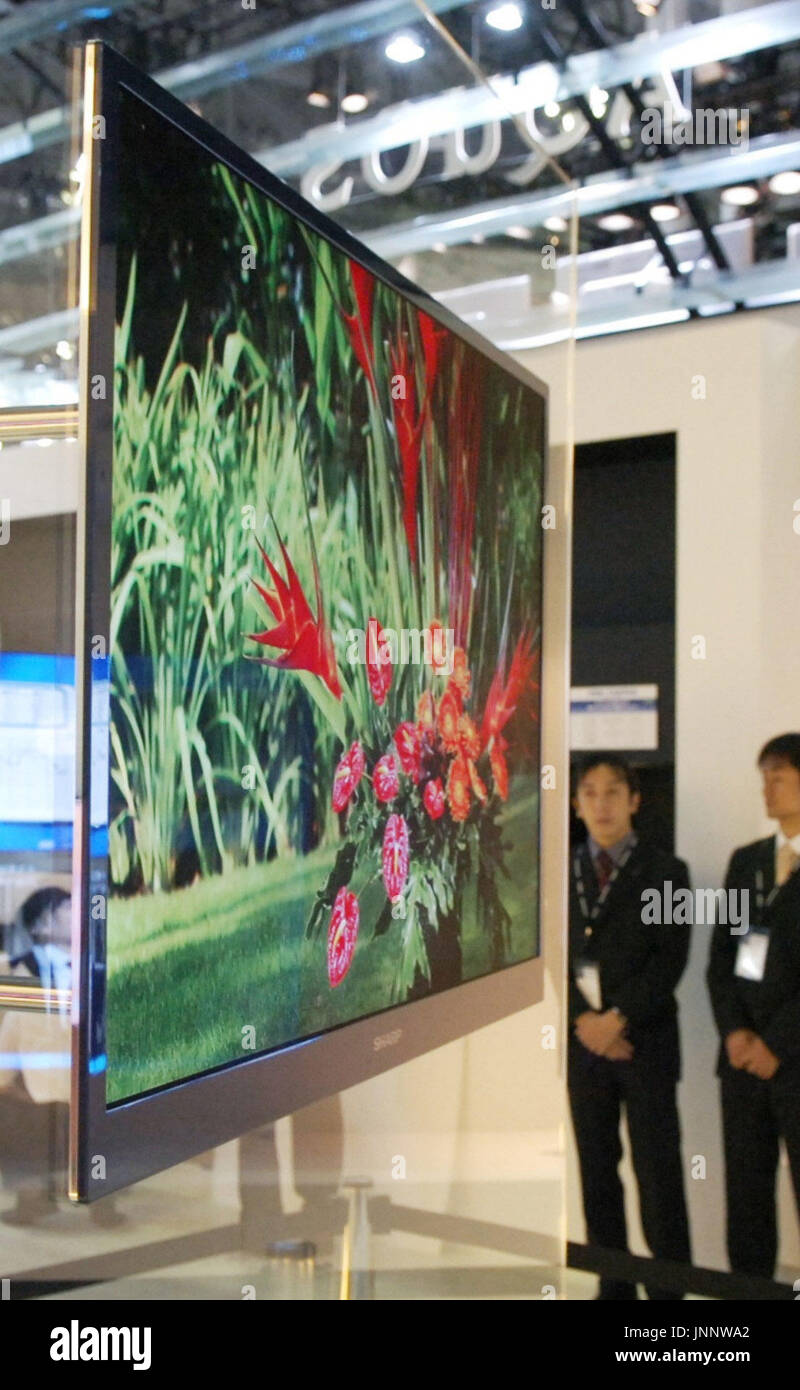 Chiba, Japan - Sharp Corp., the leading maker of LCD TVs, shows off a ...