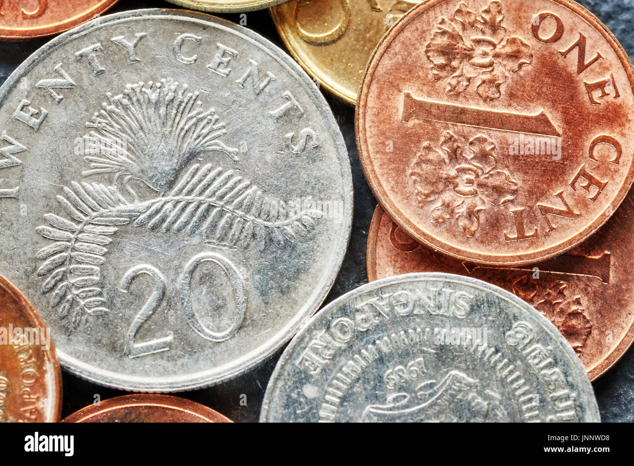 Coins of singapore hi-res stock photography and images - Alamy