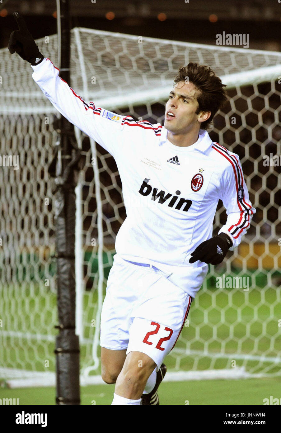 YOKOHAMA, Japan - AC Milan's Kaka waves to supporters after scoring his ...
