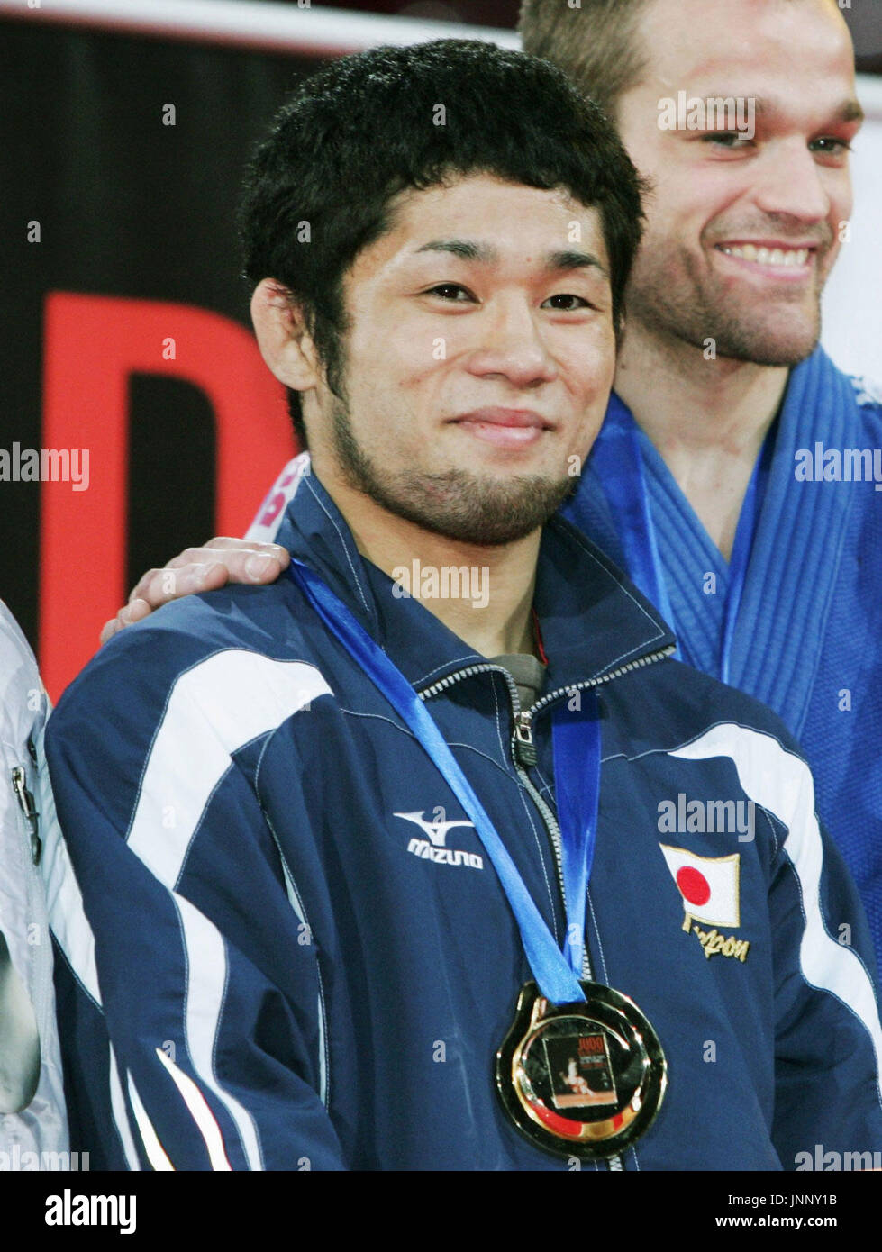 PARIS, France - Japan's Hiroaki Hiraoka smiles on the podium after ...