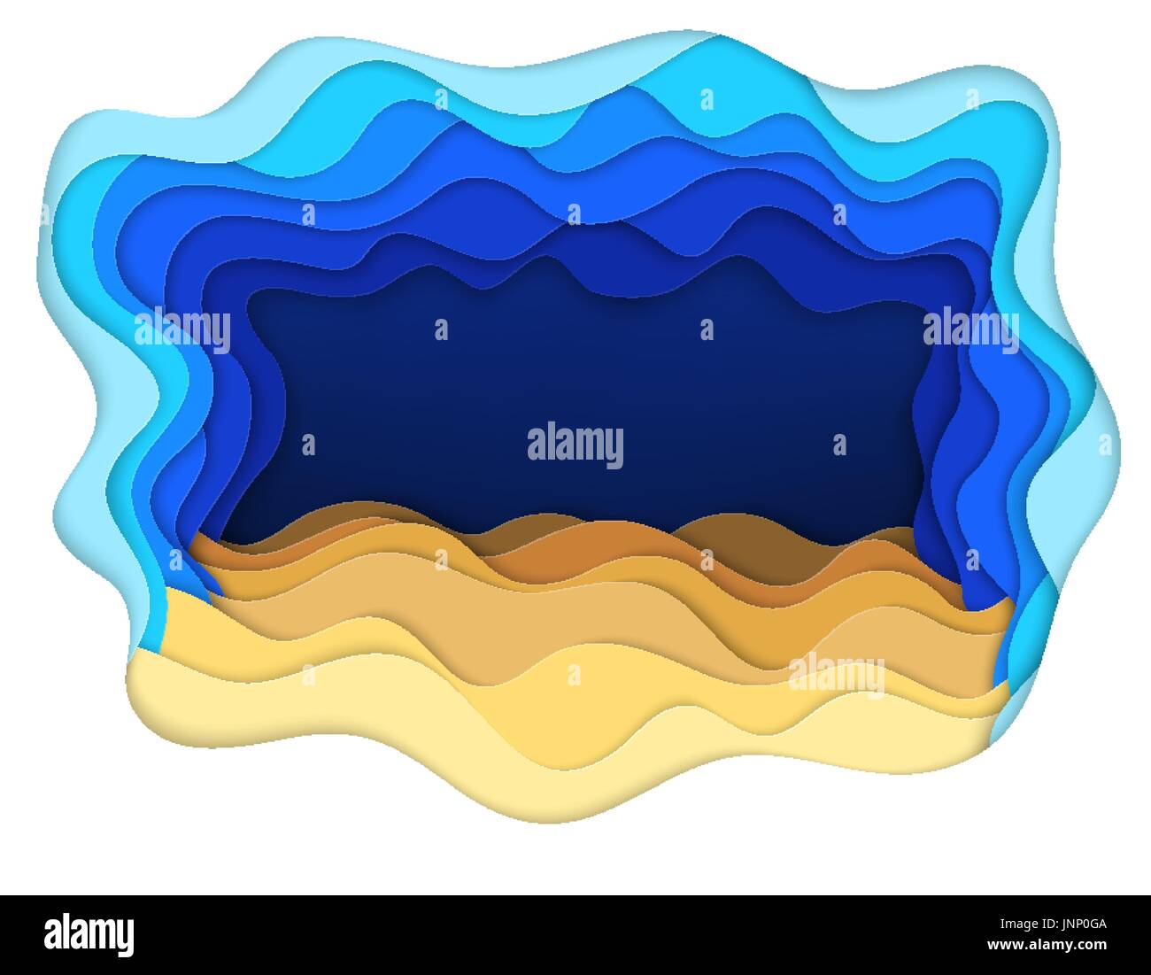 Vector illustration of sea bottom and sand waves Stock Vector Image ...