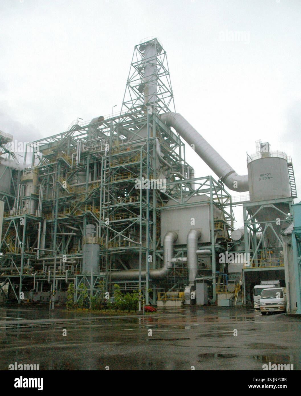 CHIBA, Japan - The biomass power station of Mitsui Engineering ...