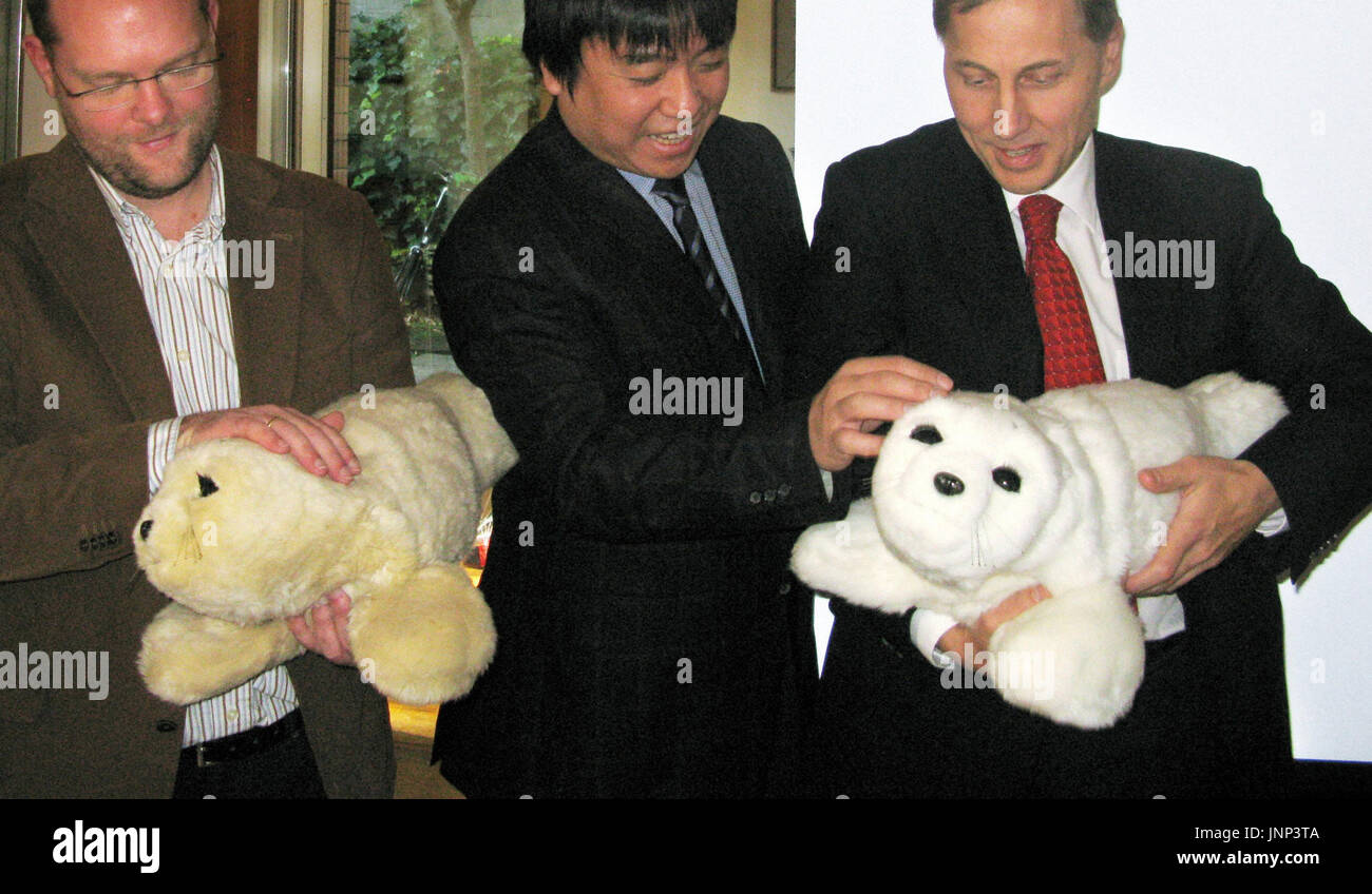 TOKYO, Japan - Photo shows the Paro therapeutic robot baby seal at the ...