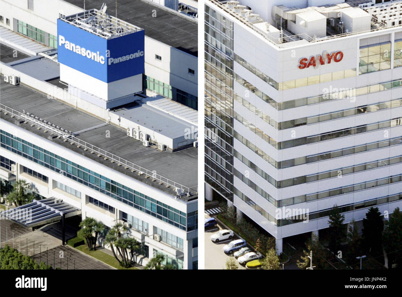 OSAKA, Japan - File photos shows headquarters of Panasonic Corp. (L ...
